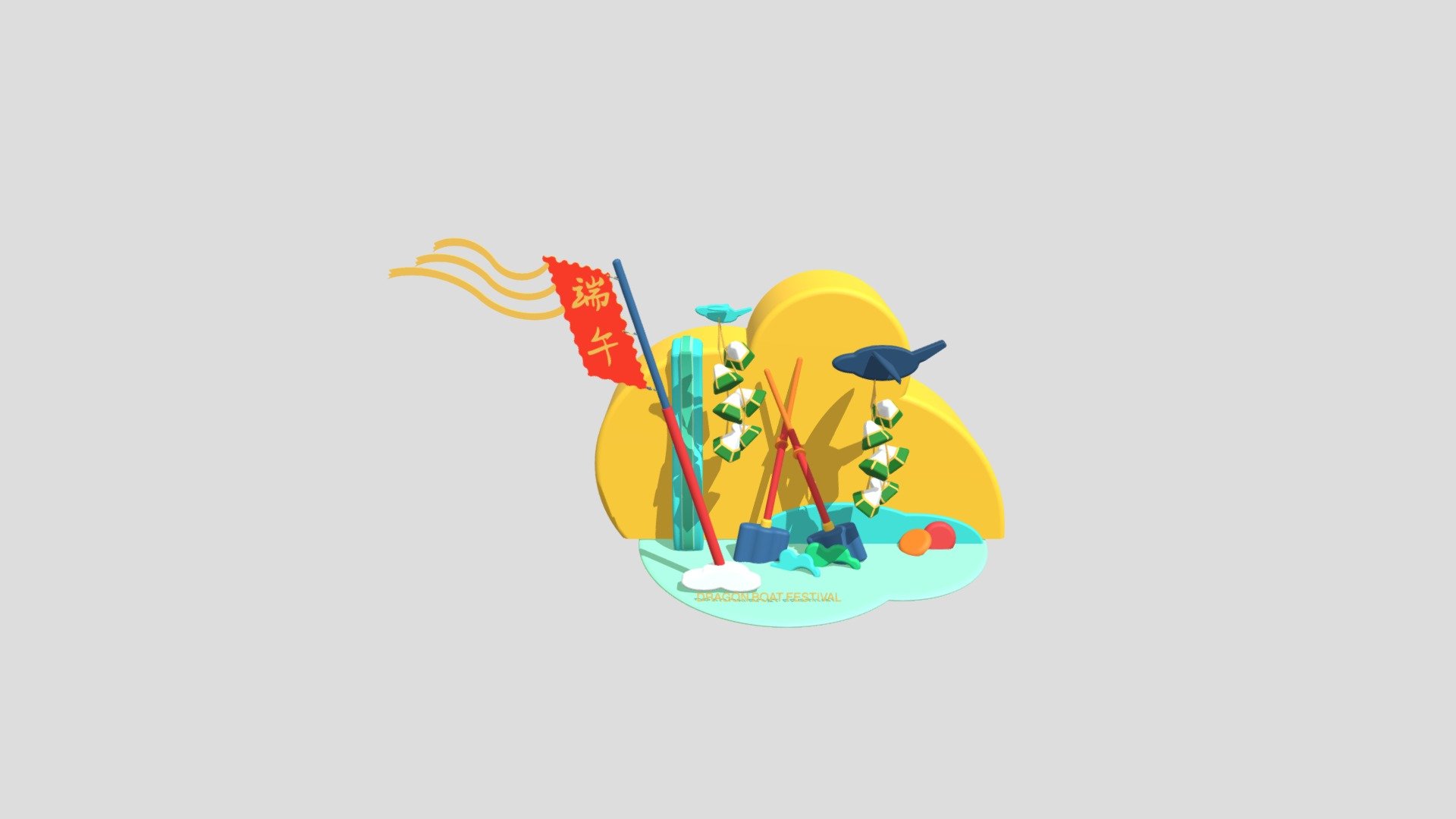 Dragon Boat Asset Pack - 03 Attachment - 3D model by Rubysunshine ...