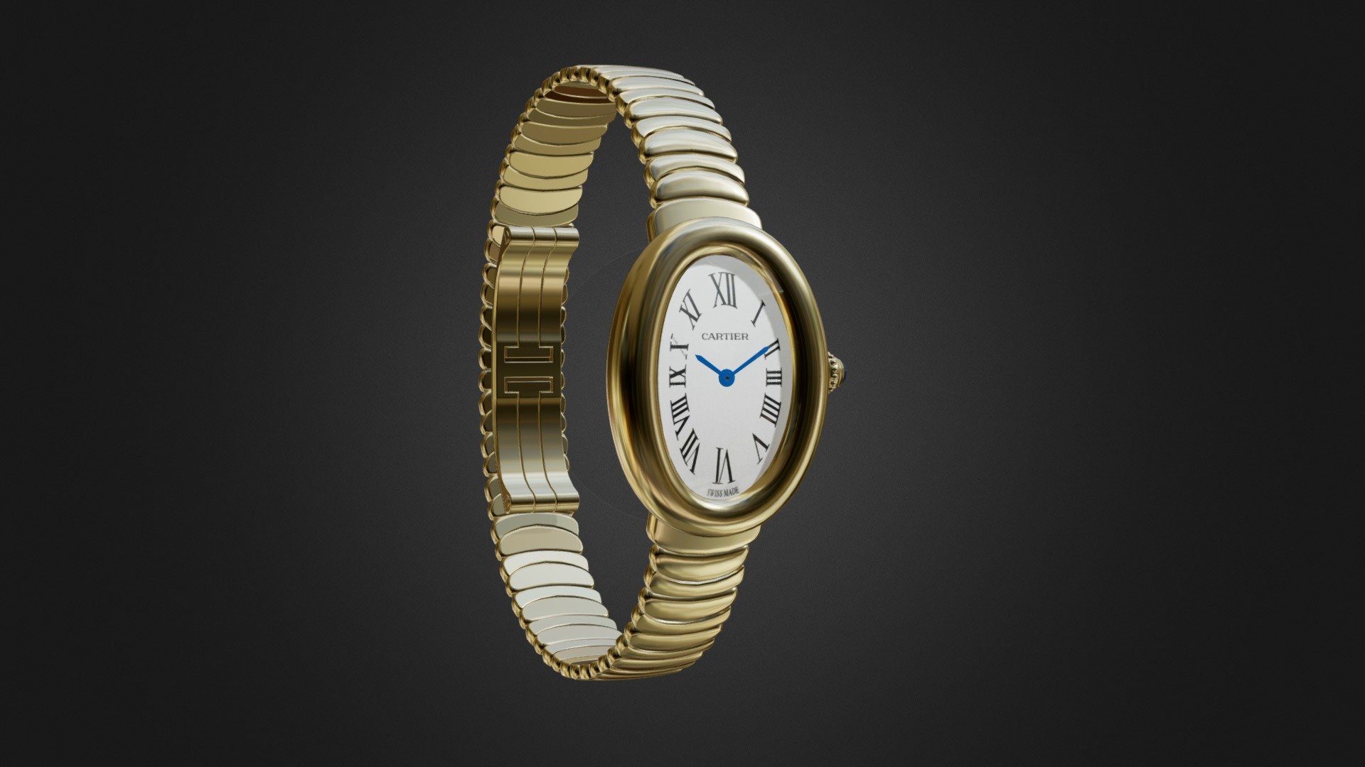 Cartier Baignoire Wristwatch - 3D model by Nelly HL3D (@highlife3d ...