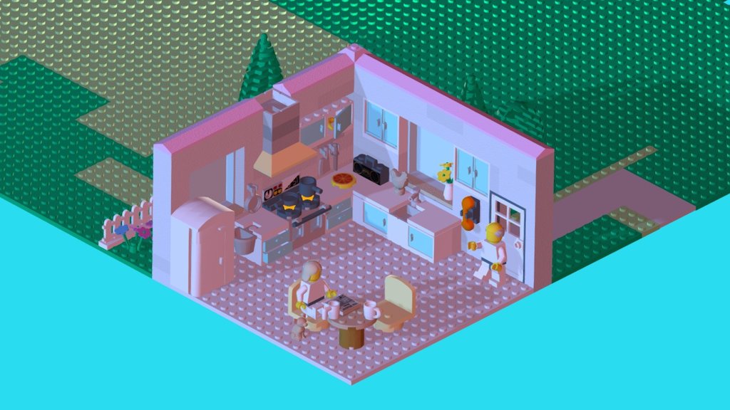 Lego Kitchen - 3D model by joshbeavz [403c57d] - Sketchfab