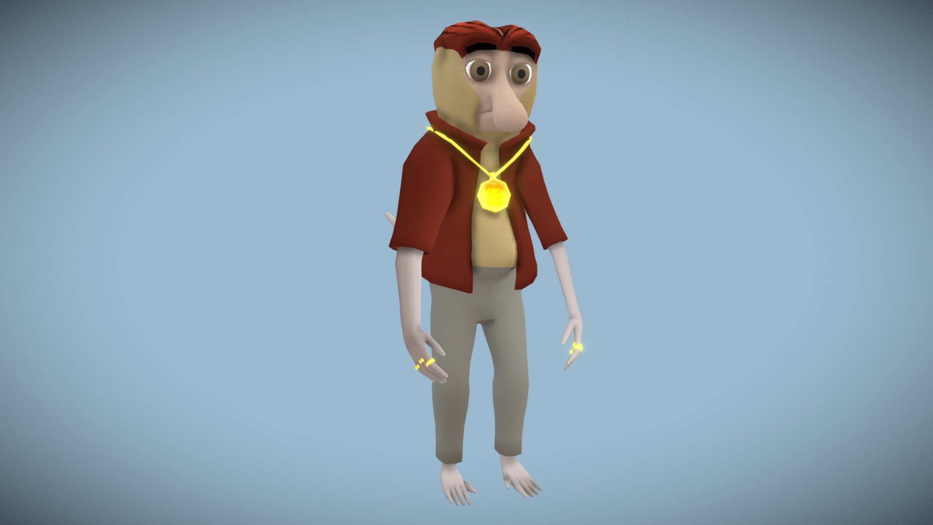 Rigged Cartoon Boss Character (Proboscis Monkey) - Buy Royalty Free 3D ...