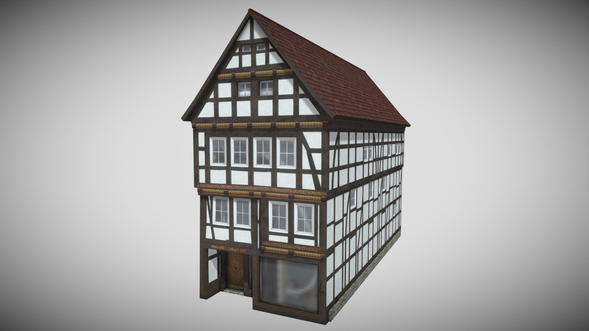 Half-timbered House, Detmold, Germany - 3D model by Titan (@titanGD ...