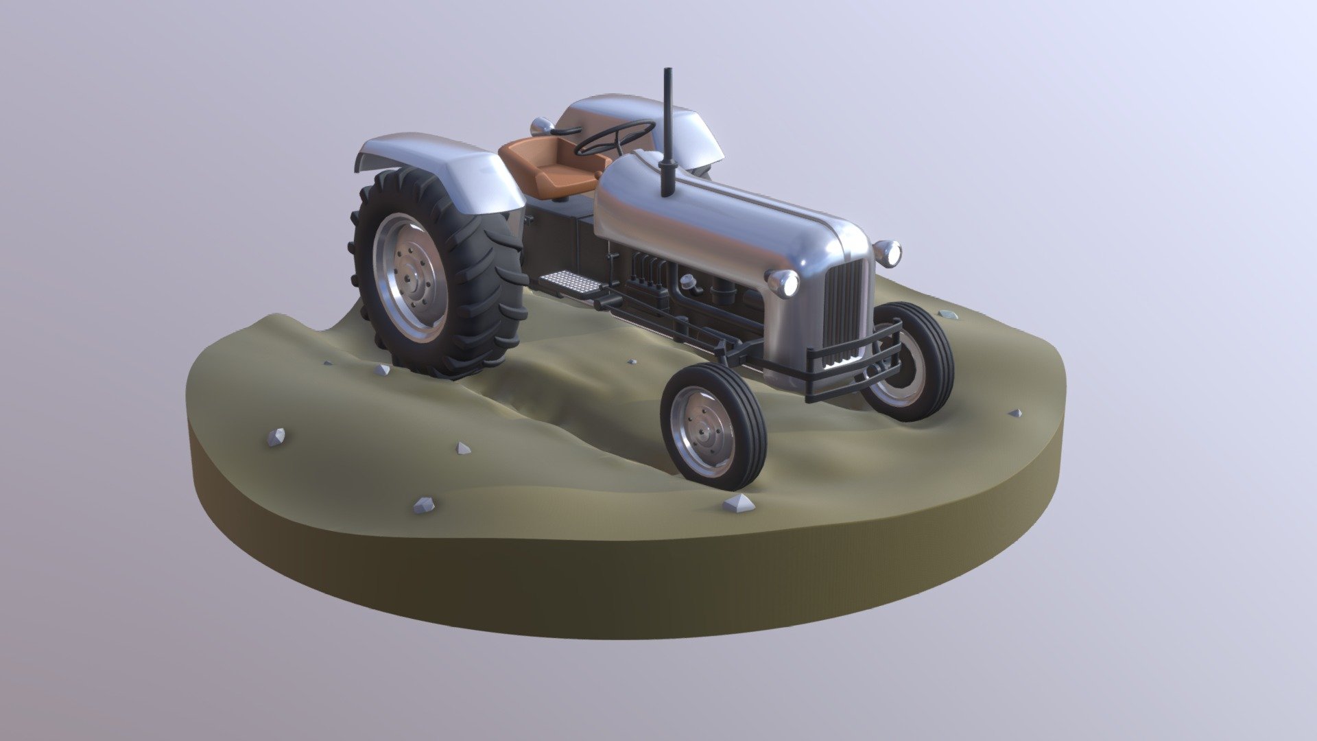 OLD TRACTOR stylized lowpoly model - 3D model by Sebastian Limek ...