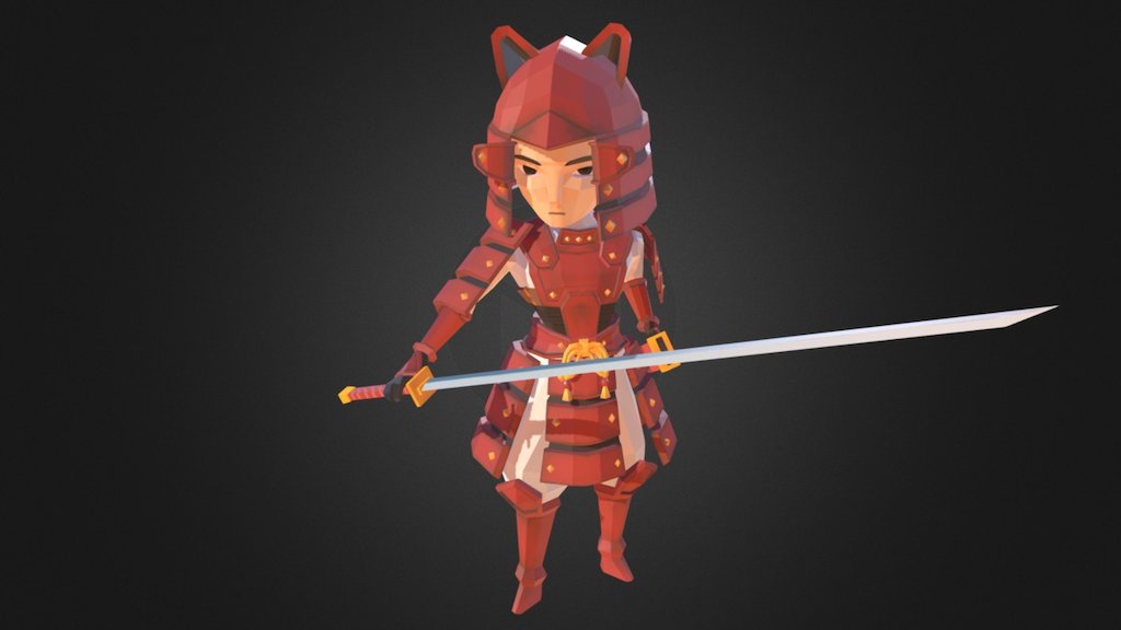 Cat Samurai - 3D model by JojoInMess [404927a] - Sketchfab