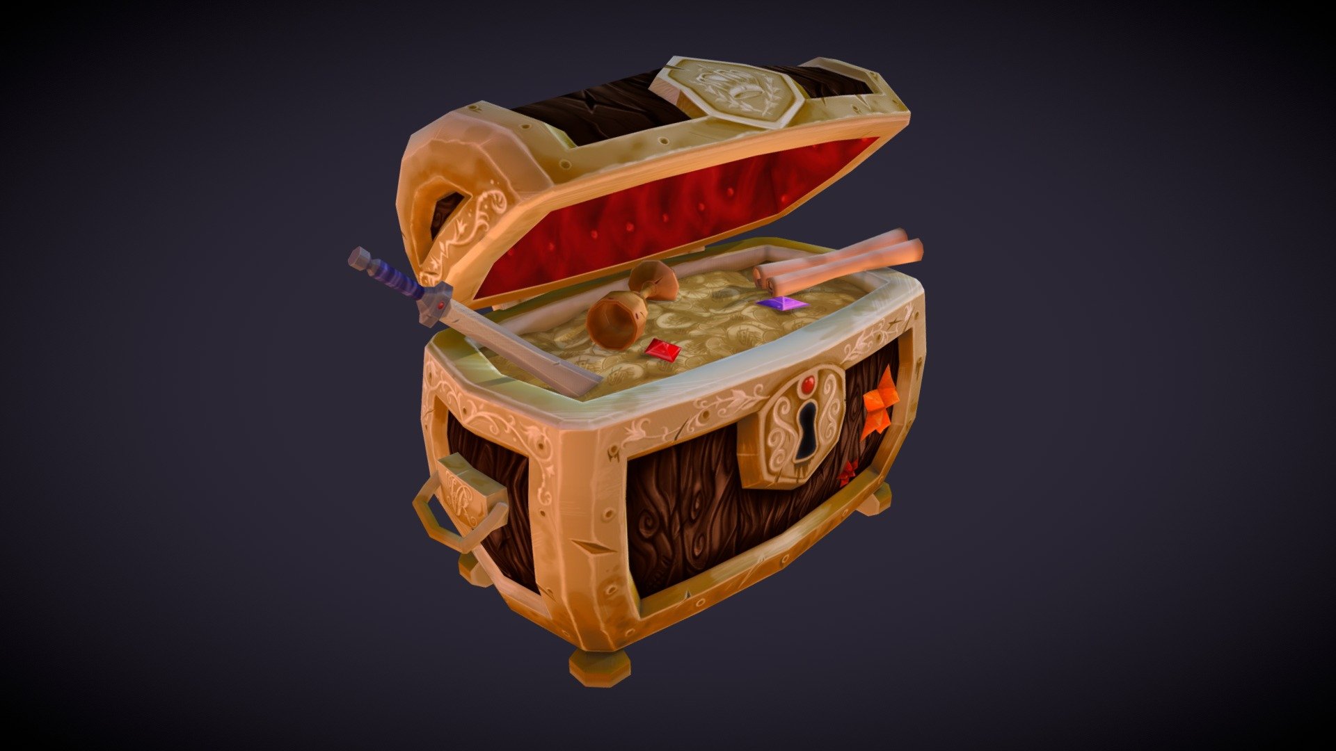Treasure Chest - 3D model by Siobhan_Clair.fbx (@SiobhanClair) [404de31 ...