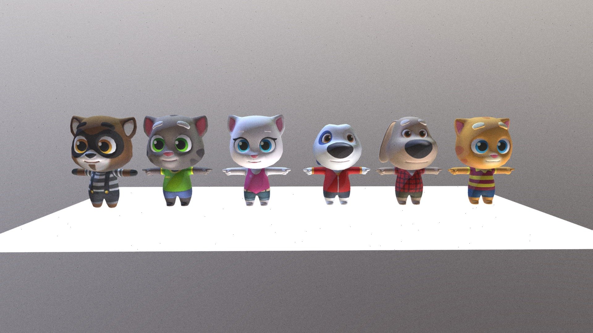 Talking Tom Gold Run All Character - 3D model by hooman (@Soiableewj9 ...