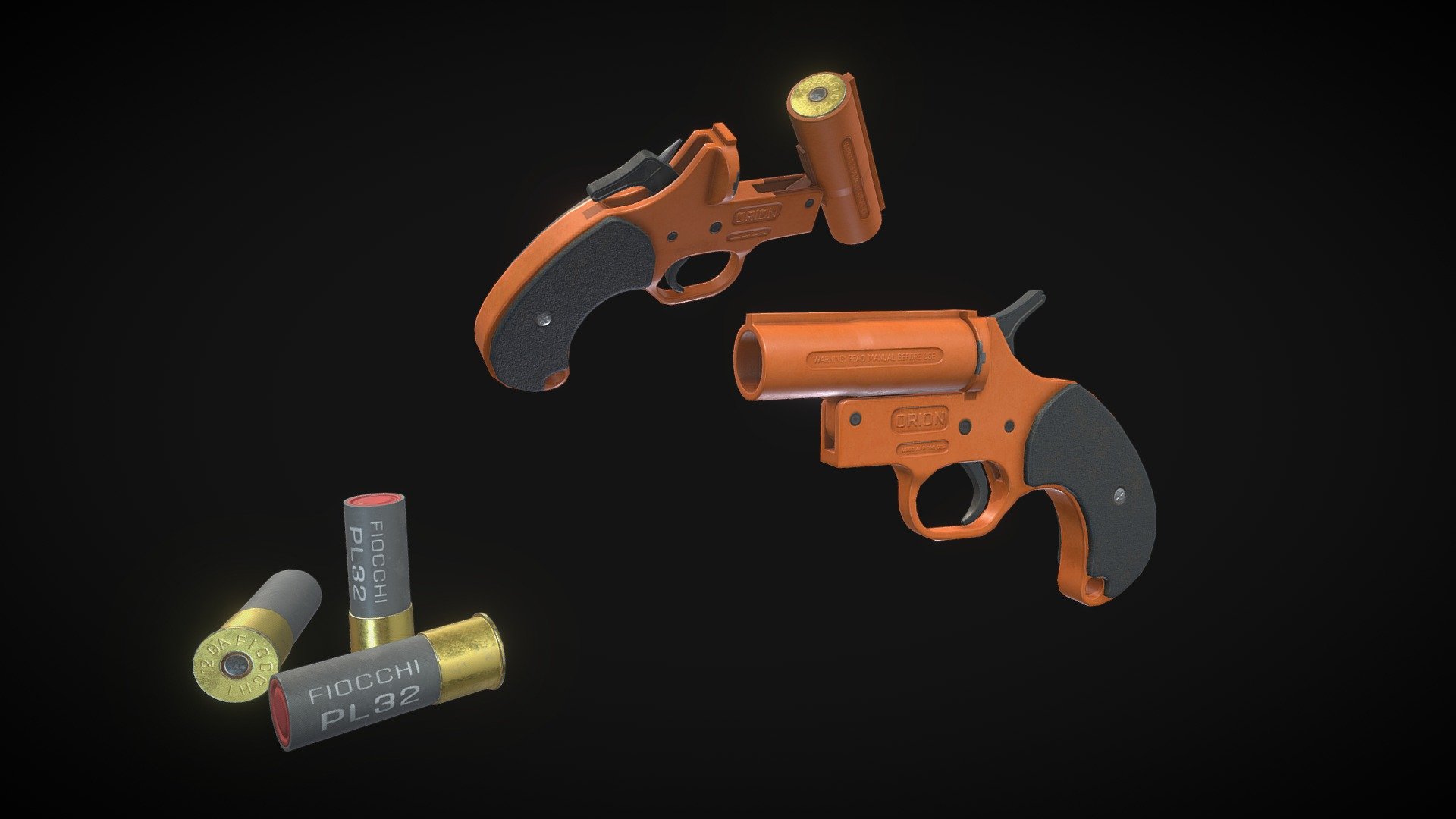Flare Gun - 3D model by noreArti (@nore123) [404fff7] - Sketchfab