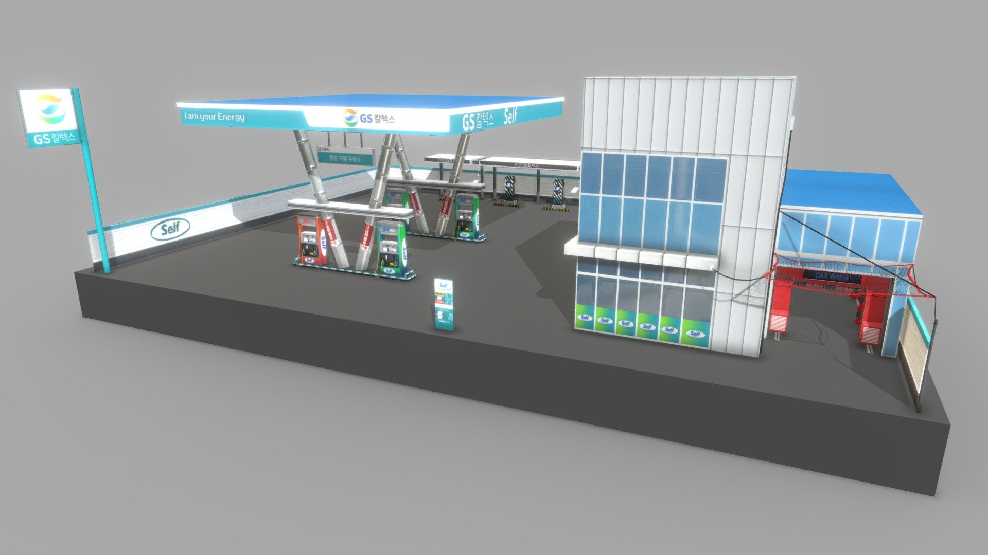 ELVIS GS Caltex Gas Station 2 - Buy Royalty Free 3D model by ELVIS0529 ...