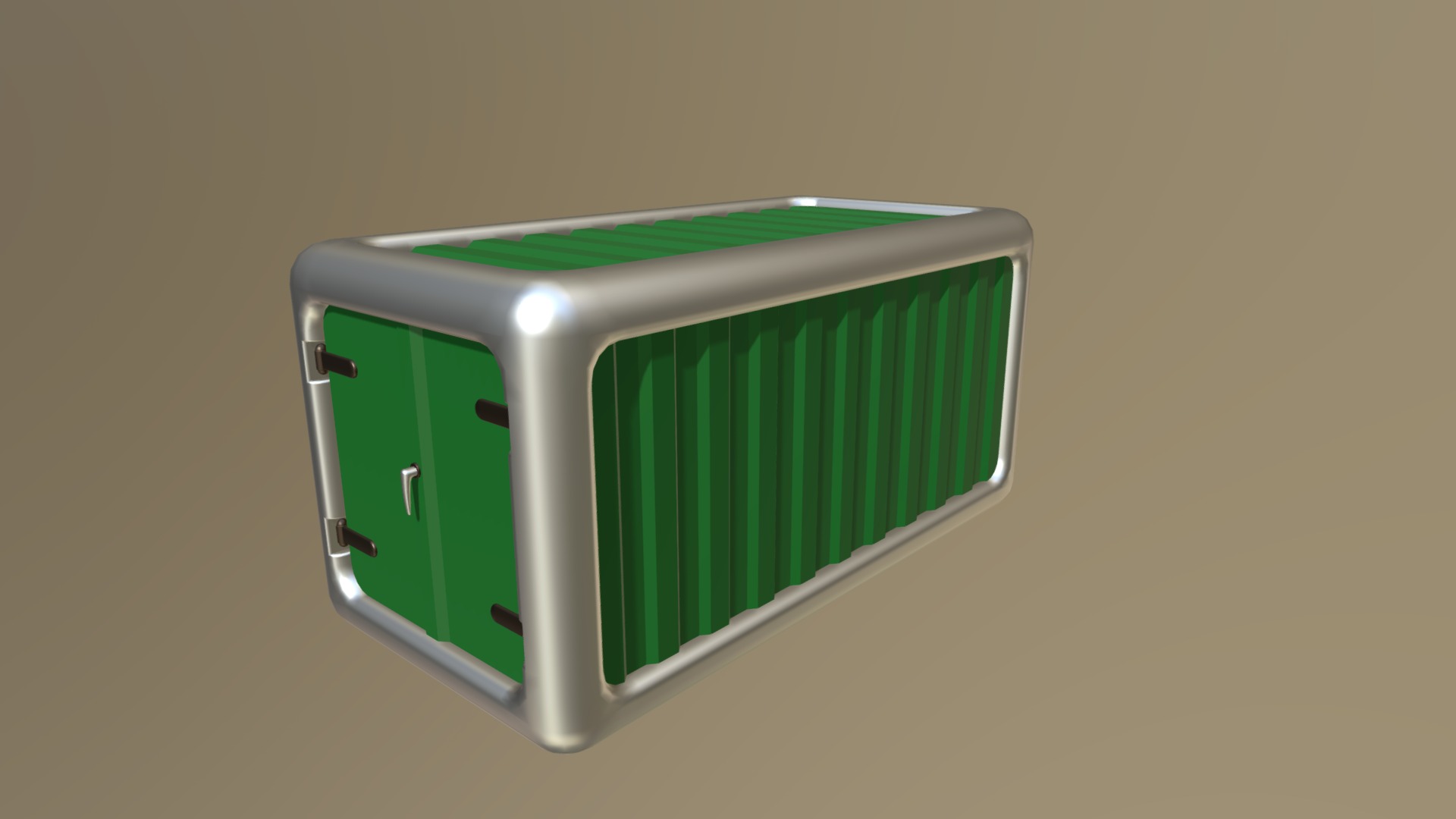 Retro Rockets - Asteroid Farm Shipping Container - 3D model by ...