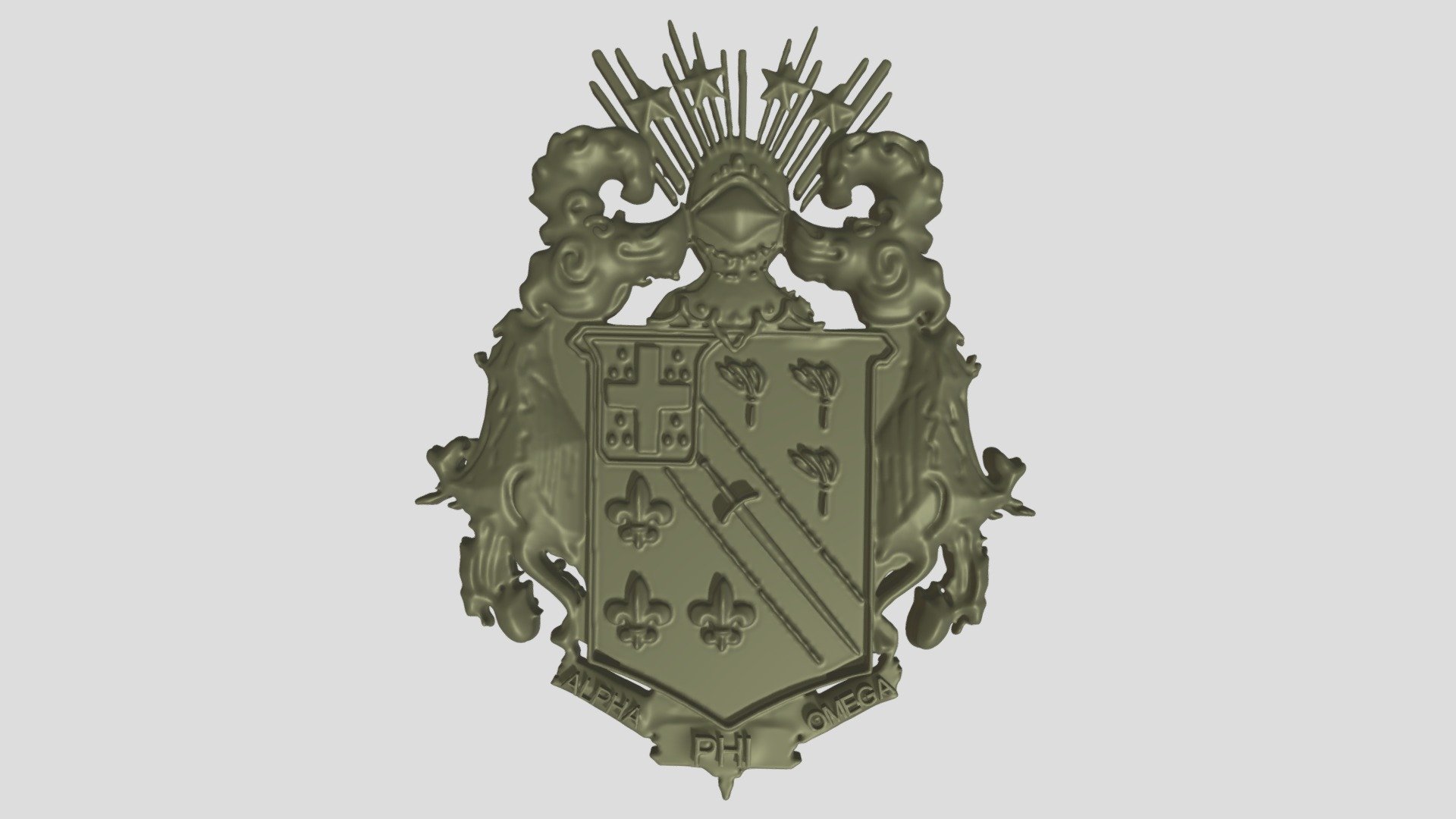 ALPHA PHI BETA SHIELD - 3D model by leonardo.rhors [405097d] - Sketchfab
