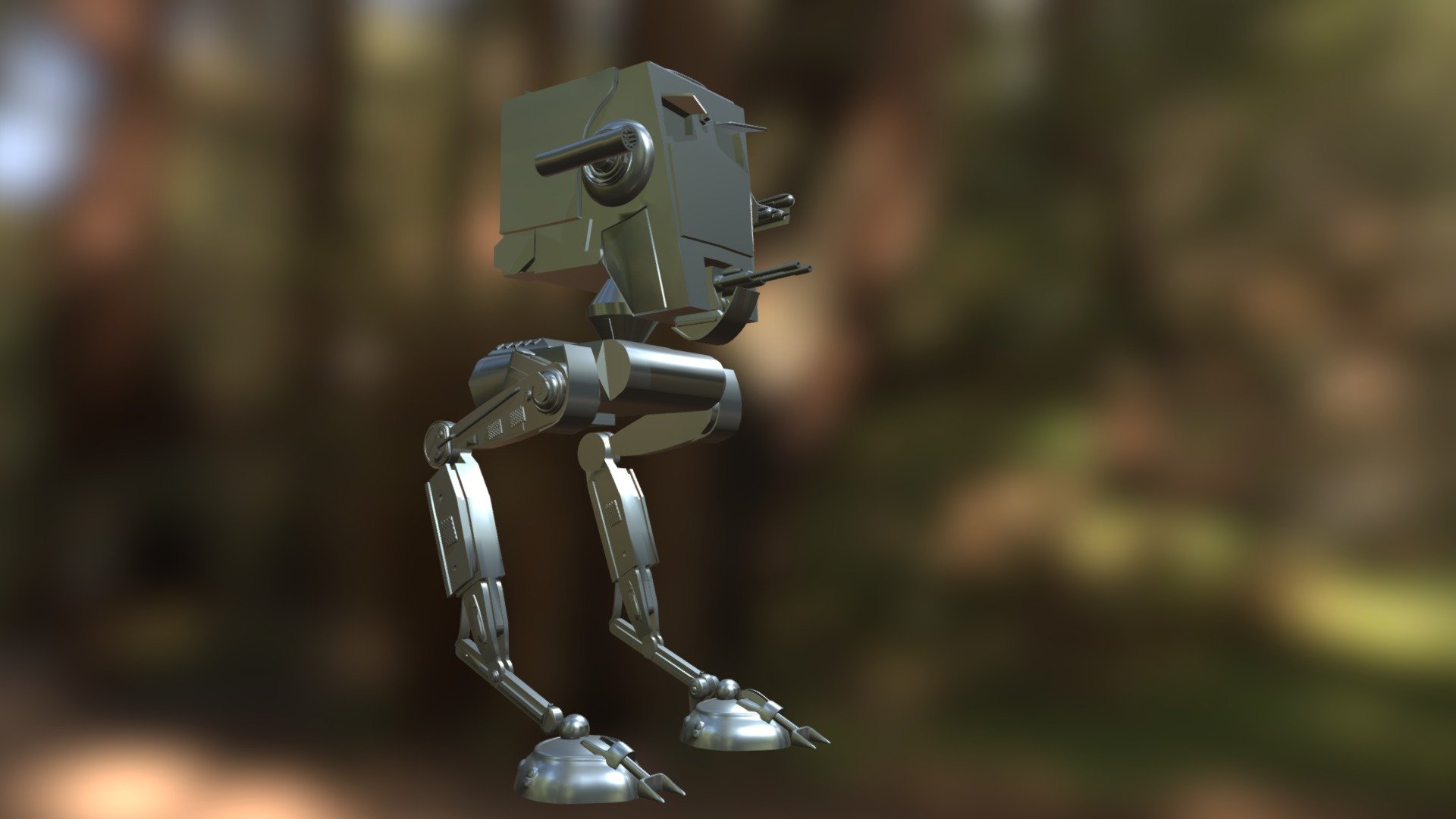 AT-ST Star Wars Walker Battle Machine - 3D model by Ilya_Prokhorov ...