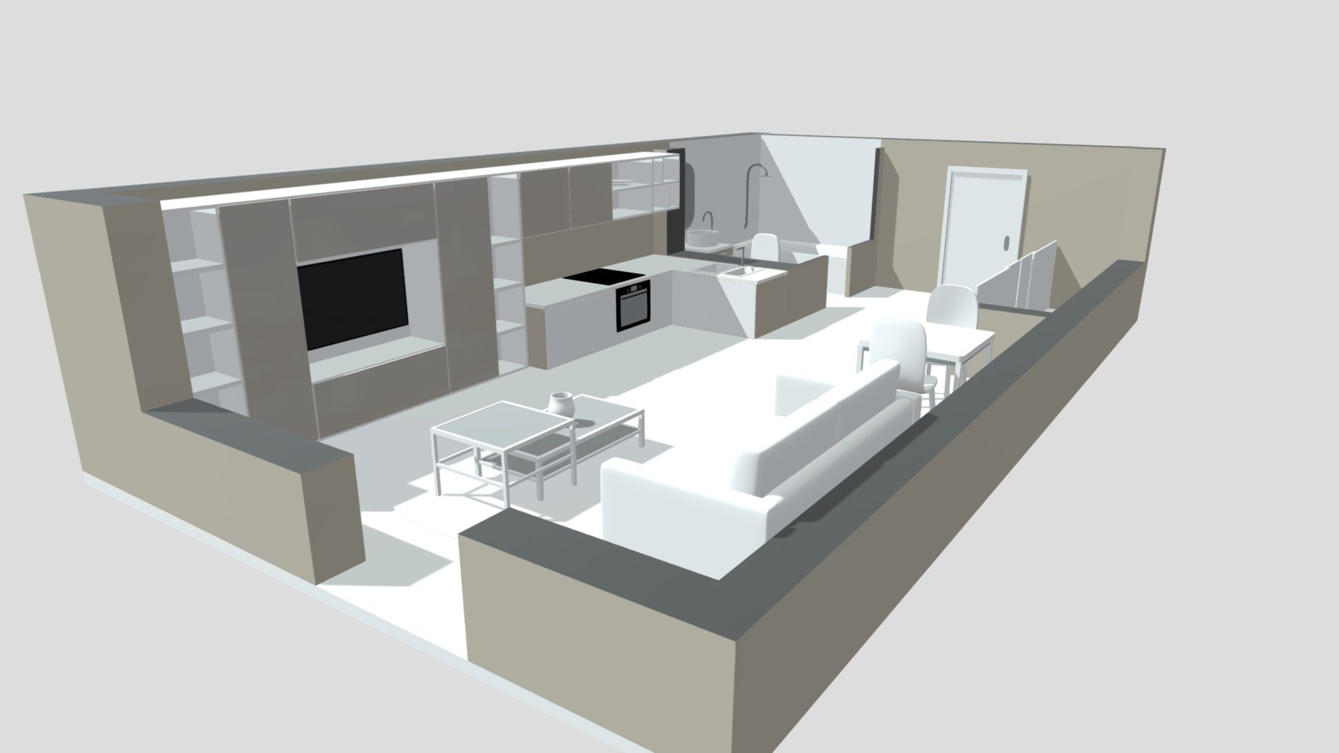 apartment project - 3D model by lololoic [40577f1] - Sketchfab