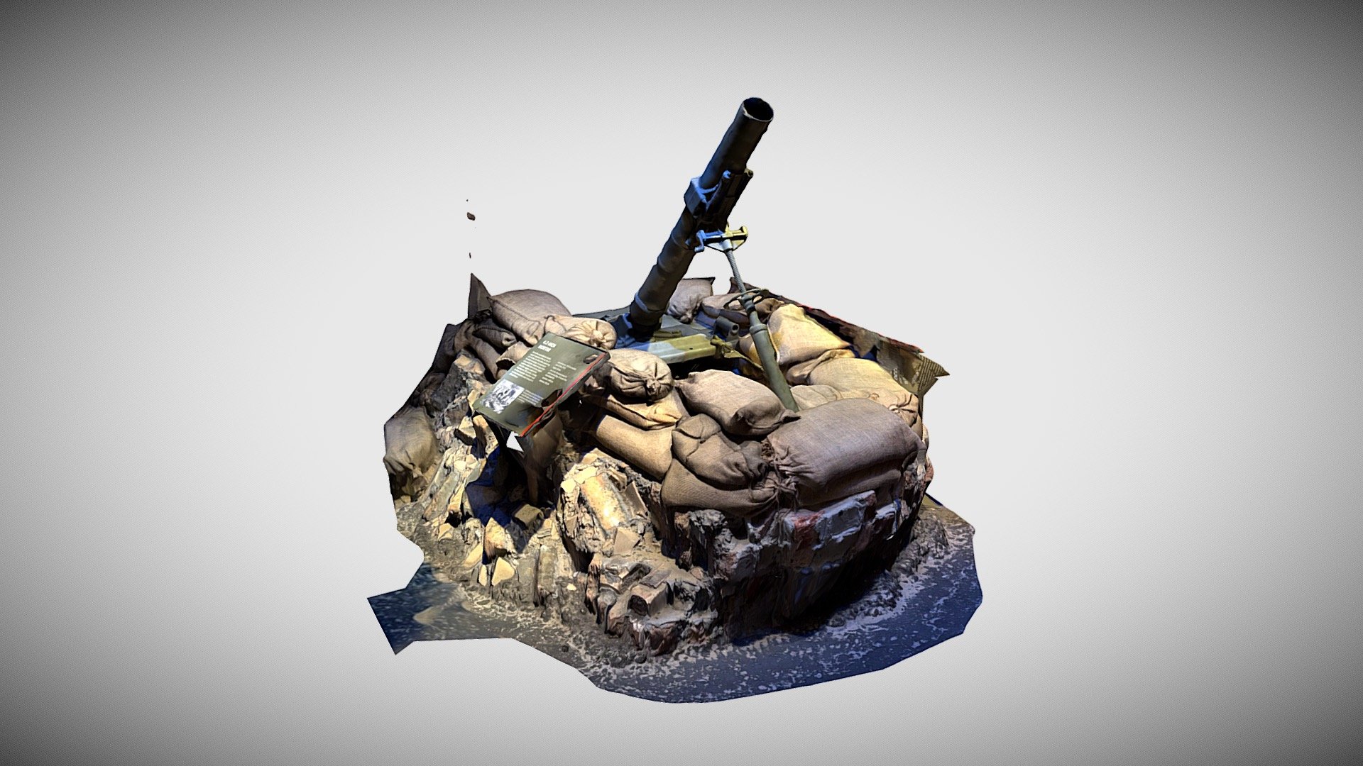 WWII museum mortar launcher - Download Free 3D model by netflugur ...