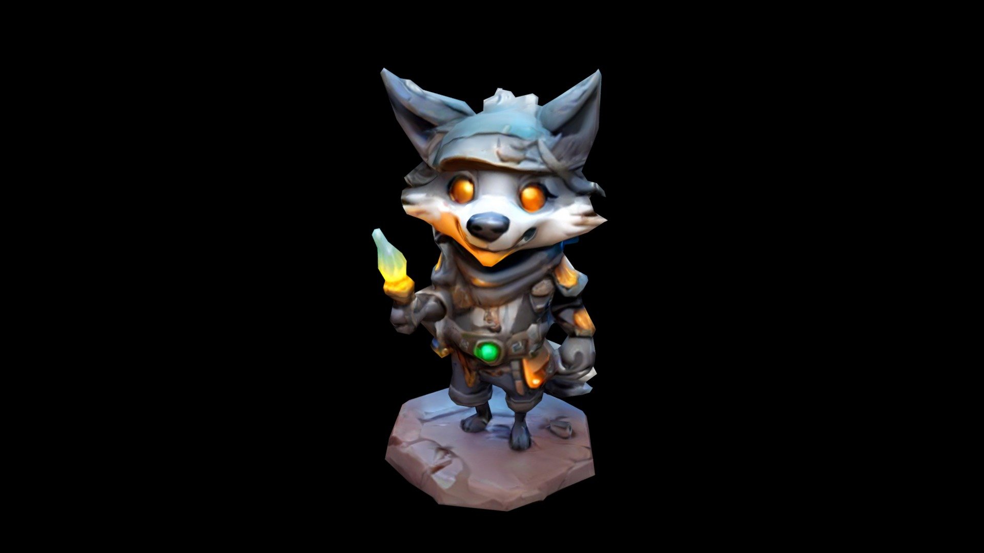 Rascal the Fox A 3D Illustration of a Fictional - Download Free 3D ...