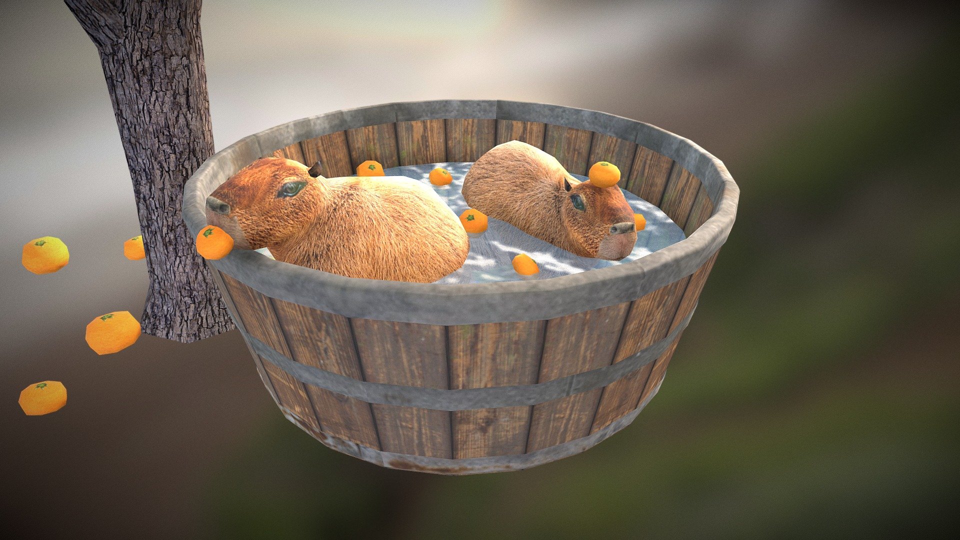 Capybara Party - 3D model by Petru Grati (@petru5) [405d962] - Sketchfab