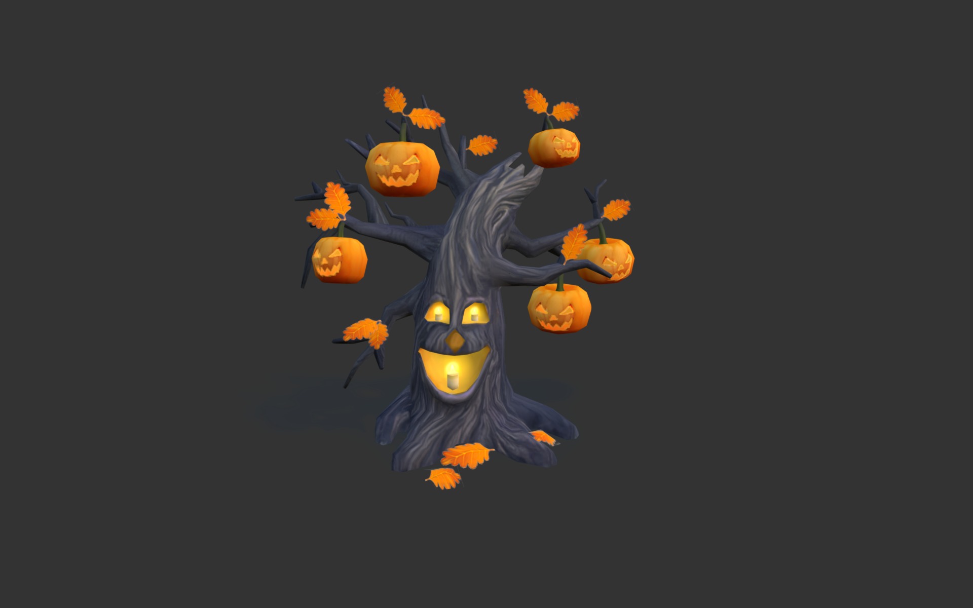 Halloween Tree - 3D model by Serhii (@lokitemplar) [406064b] - Sketchfab