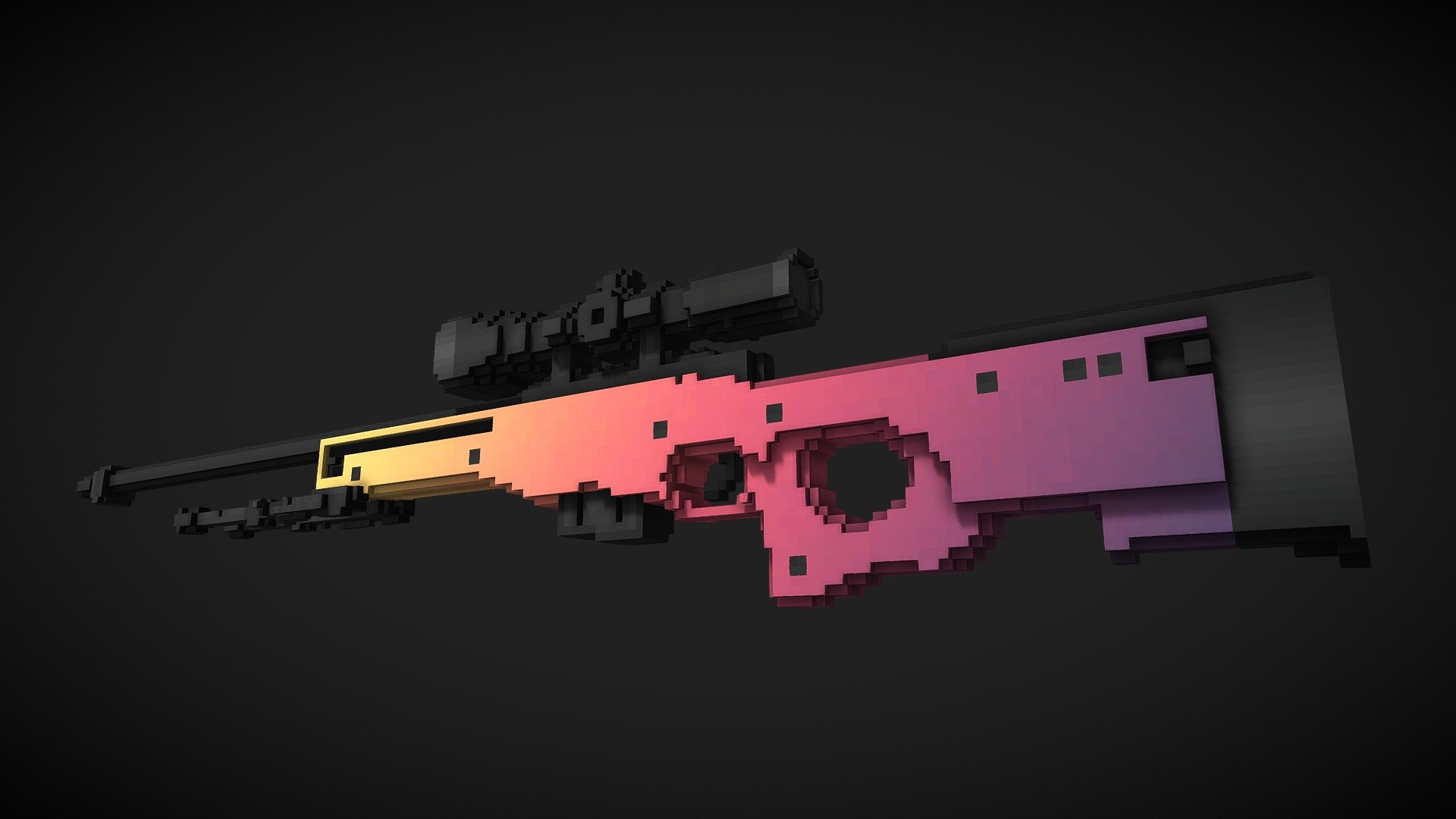 AWP | Fade - Voxel Art - 3D model by Tung Linh (@tlinhh.41) [406175d ...