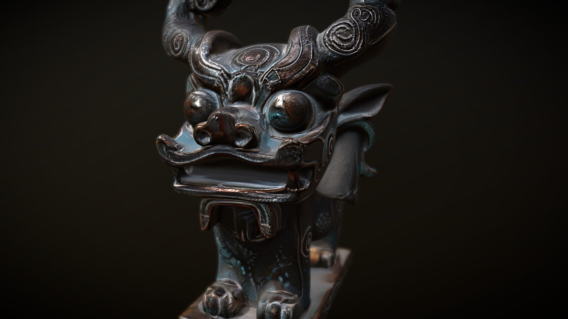 龙生九子_囚牛/The nine sons of the loong, Qiu Niu. - 3D model by JOJObrush ...