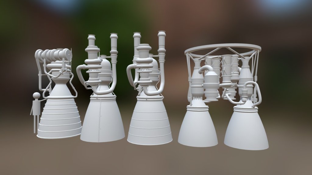 NGLS Vulcan Rocket Engines - 3D model by liquidhype [406358a] - Sketchfab
