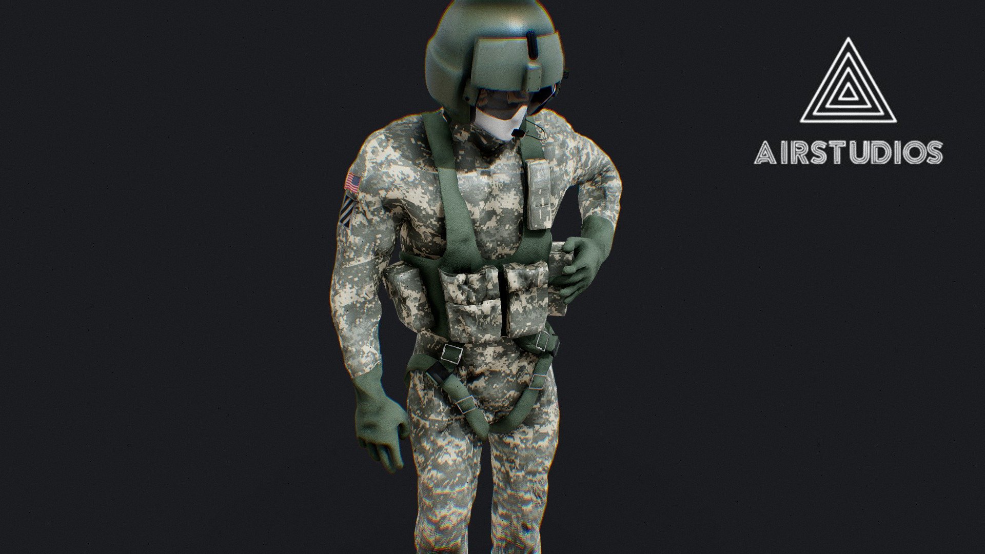 Black Hawk Helicopter Pilot - Buy Royalty Free 3D model by AirStudios ...