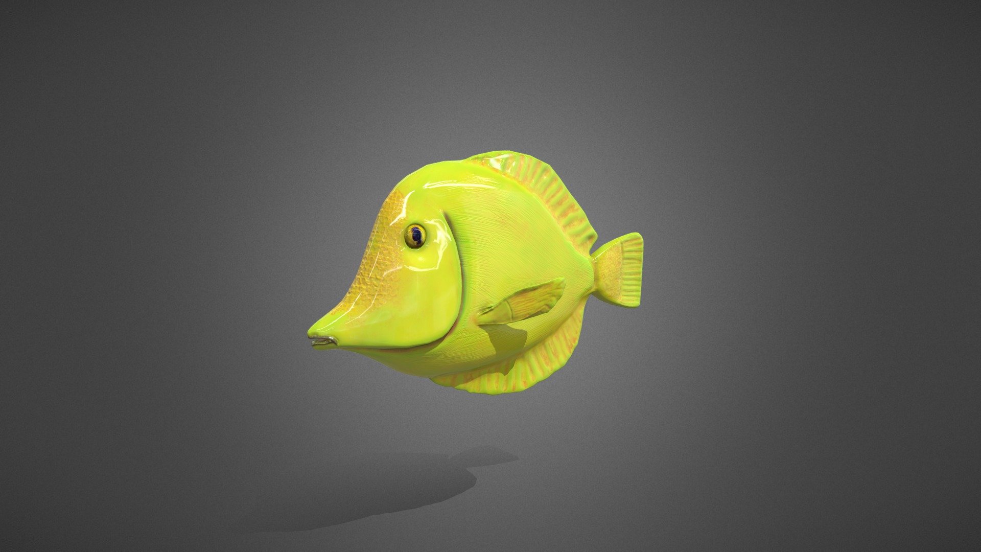 Yellow Tang - 3D model by Fredrik Lunde (@freddylundo) [406e2be ...