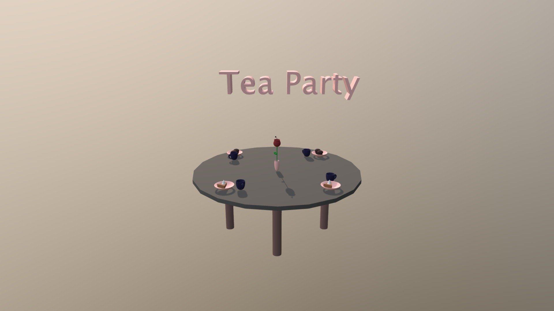 Tea Party - 3D model by synna [406e44c] - Sketchfab