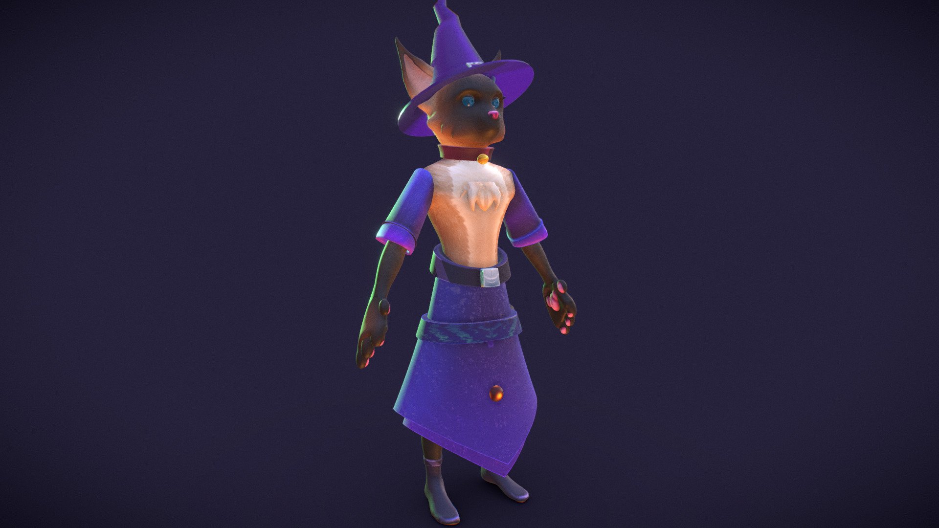 Cat Mage - Download Free 3D model by Stephen Yates (@StephenYates ...
