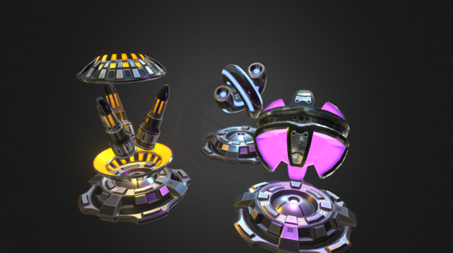 Sci-Fi Power-Ups - 3D model by DotTeam (@devcharge) [40725ed] - Sketchfab