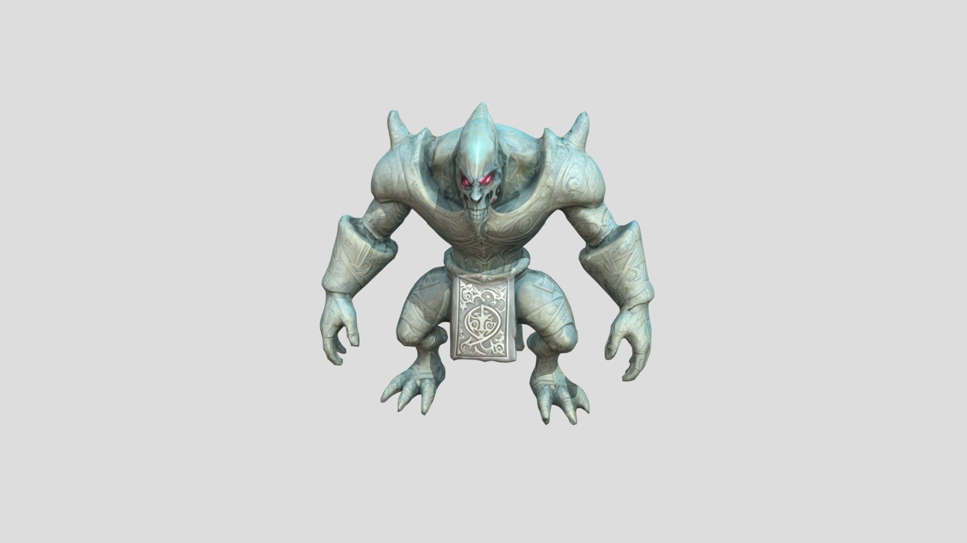 A large, muscular gray monster - Buy Royalty Free 3D model by Inventive ...