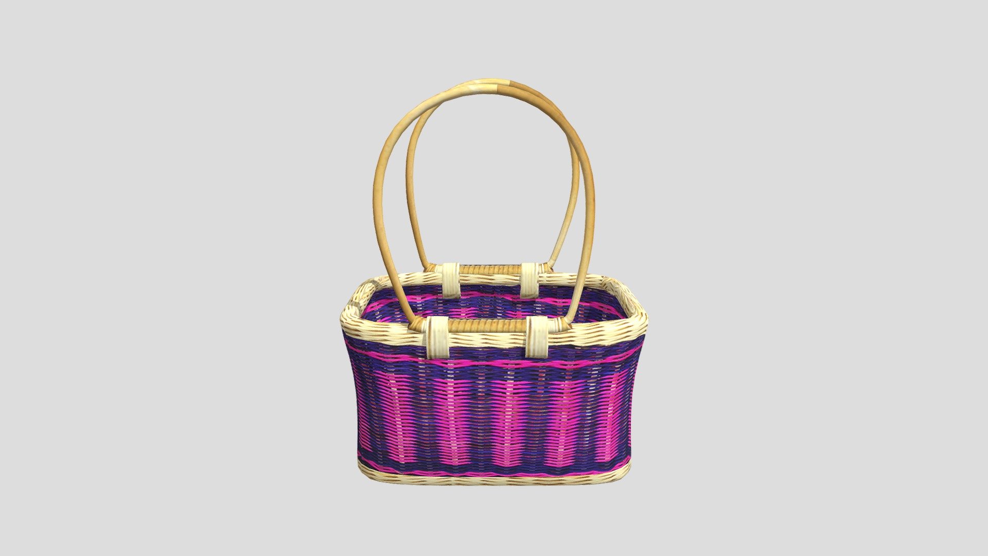 Bakul Tangan Rotan Purple - Download Free 3D model by eeelabvisual ...