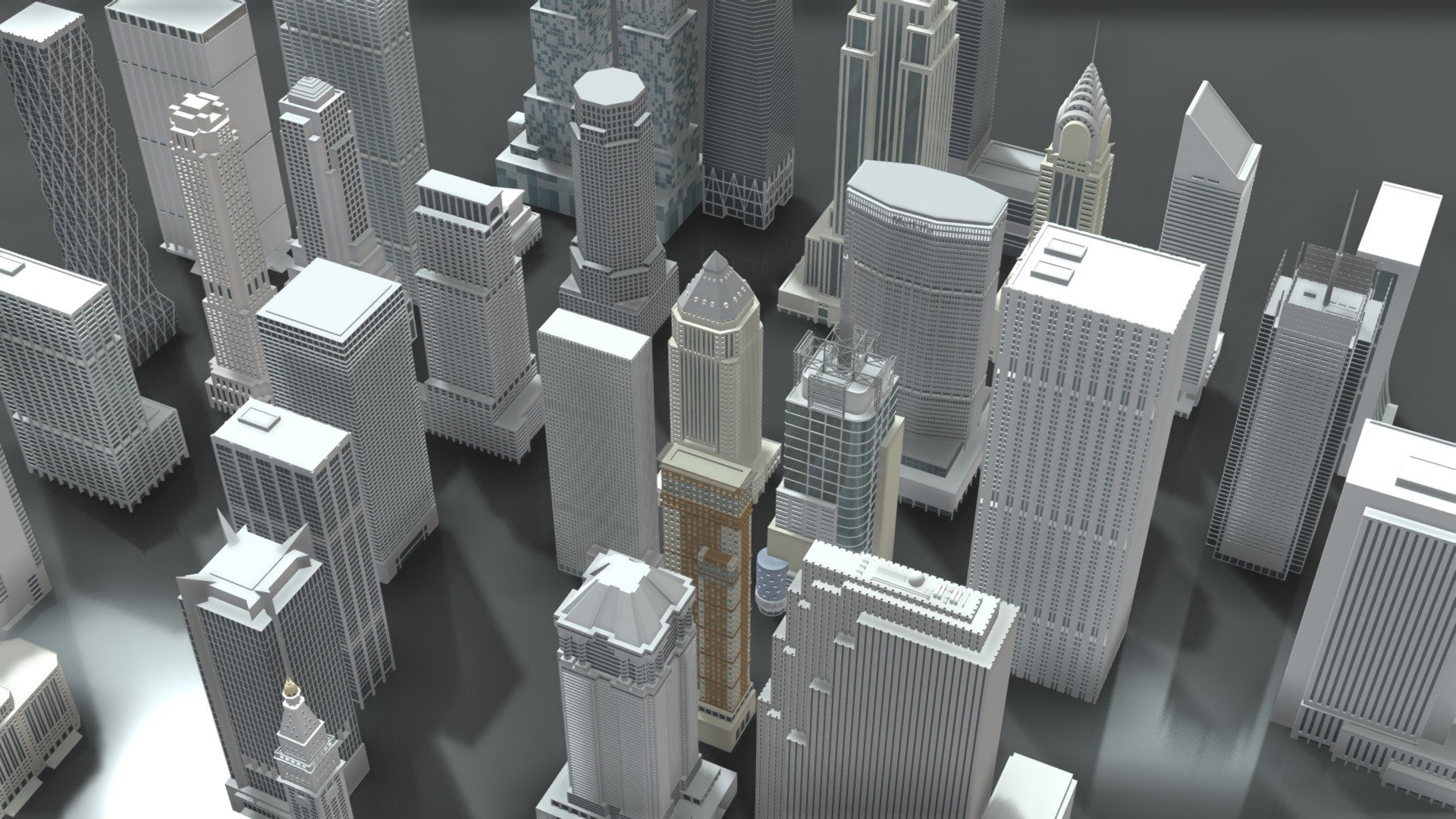 New York Skyscrapers - Buy Royalty Free 3D model by Giimann [407f189 ...