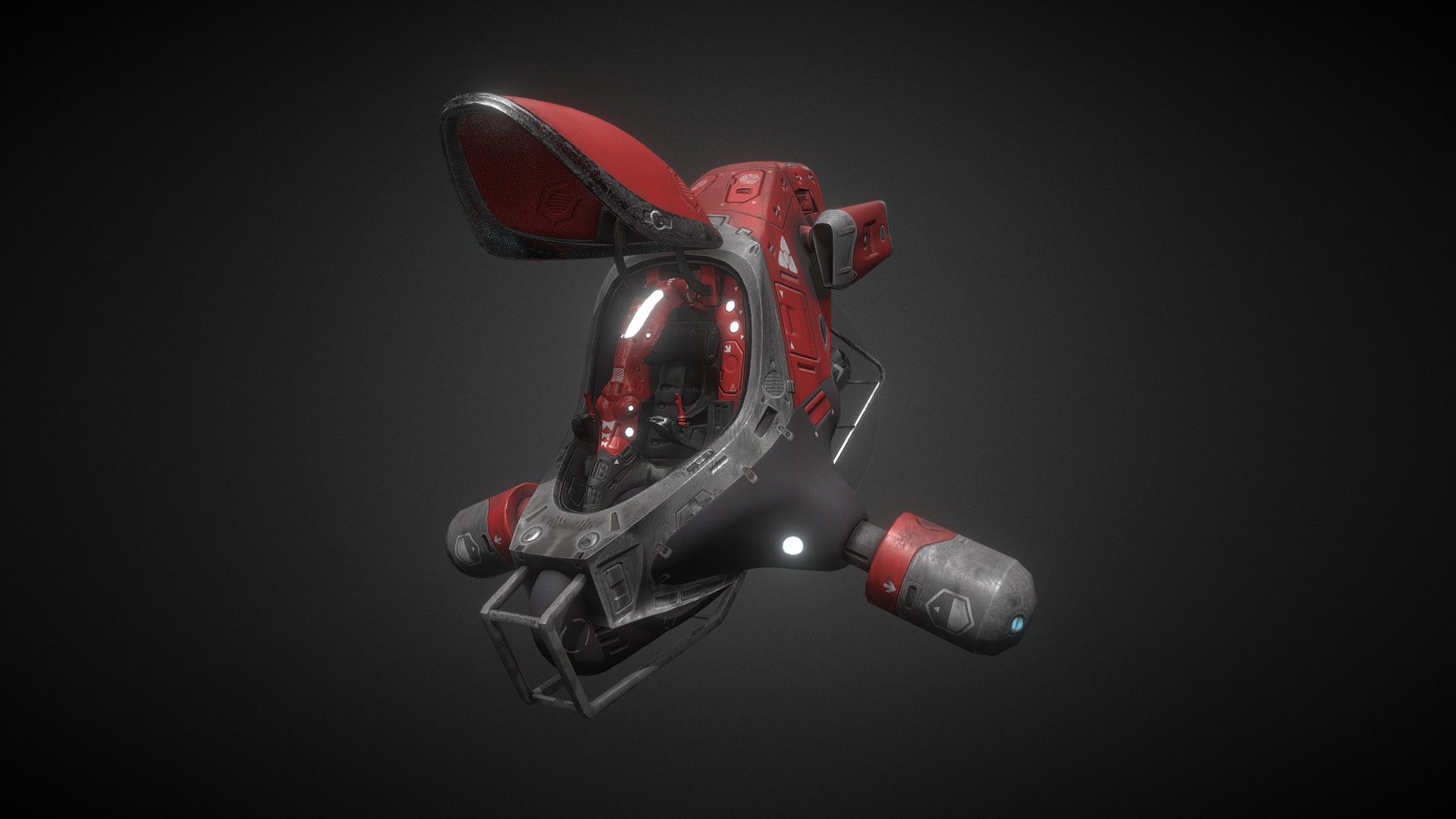 spaceship - 3D model by amaury.scheen [4082ffb] - Sketchfab