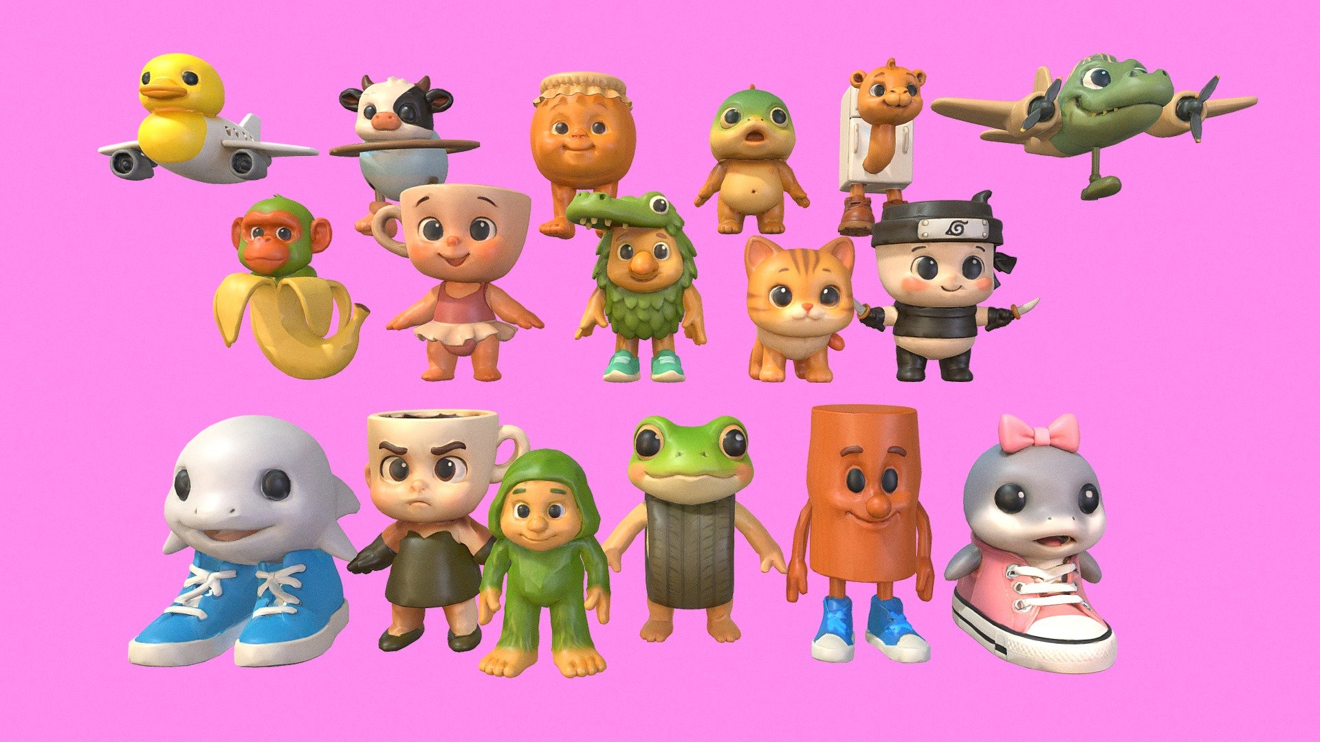 Baby Italian Brainrot Meme Characters - 3D model by KAG3D [4083282 ...