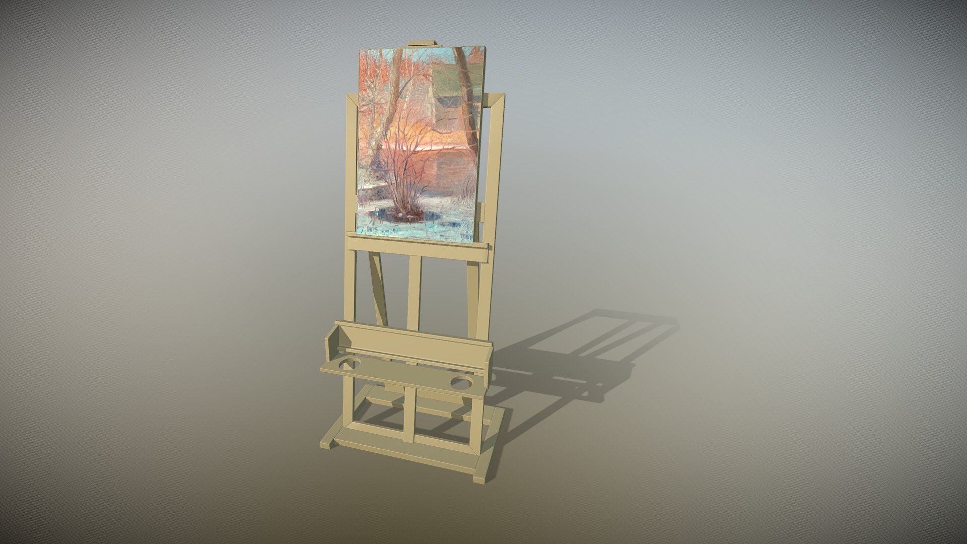 easel - 3D model by gwisstudios (@gwisstudios) [4085d0a] - Sketchfab