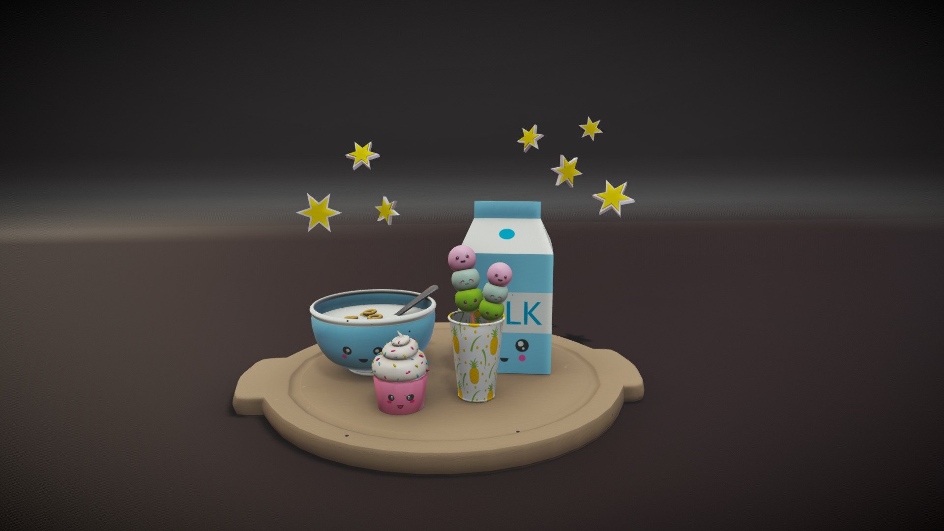 CUTE SWEETS - 3D model by marzipanne [40871d4] - Sketchfab