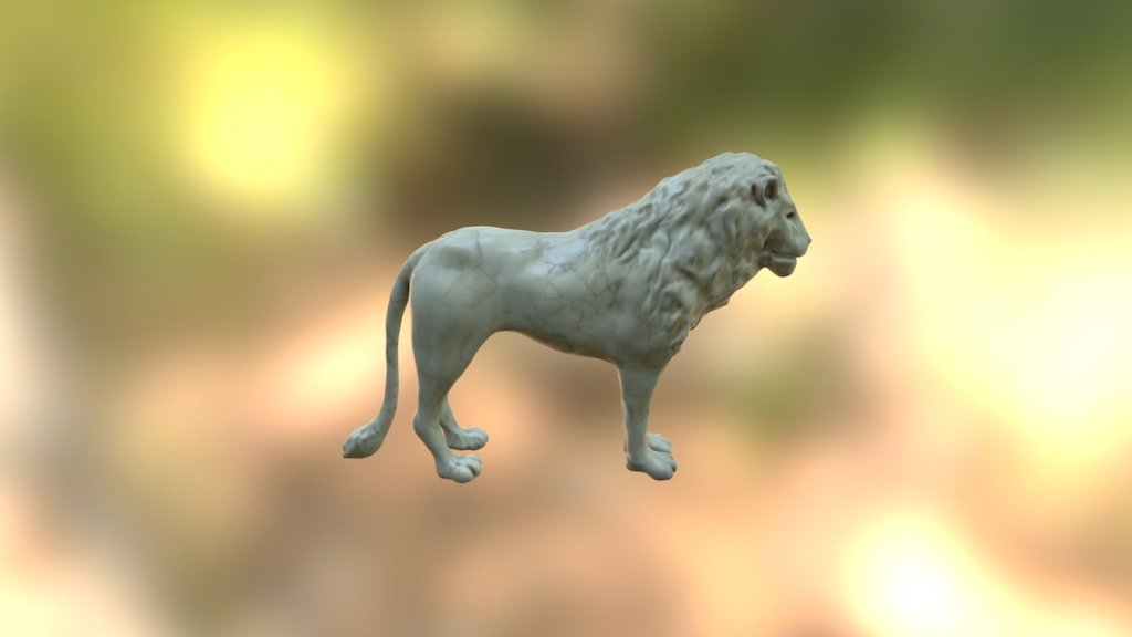 lion statue - 3D model by nebbalf [408d443] - Sketchfab