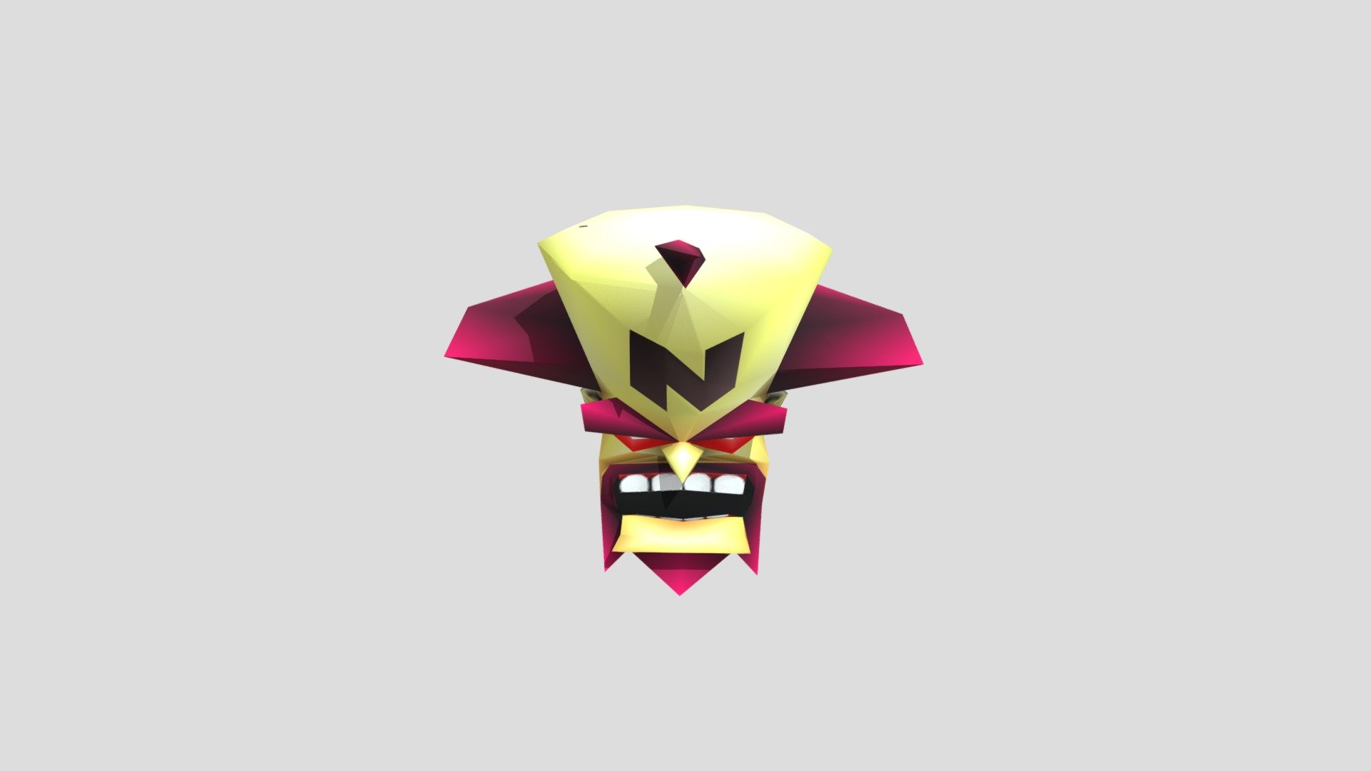 Play Station - Crash Bandicoot 2 Cortex head - 3D model by ...