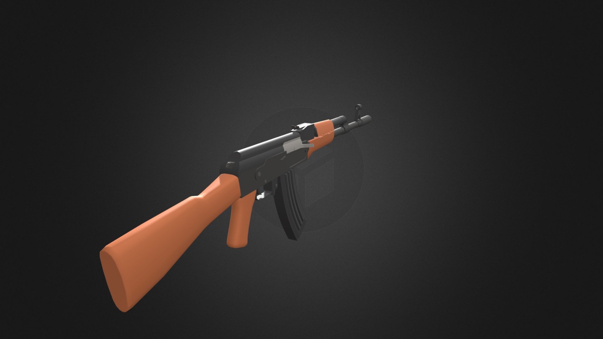 Weapone Assault rifle Low Poly Gun Game Asset - 3D model by eretichable ...