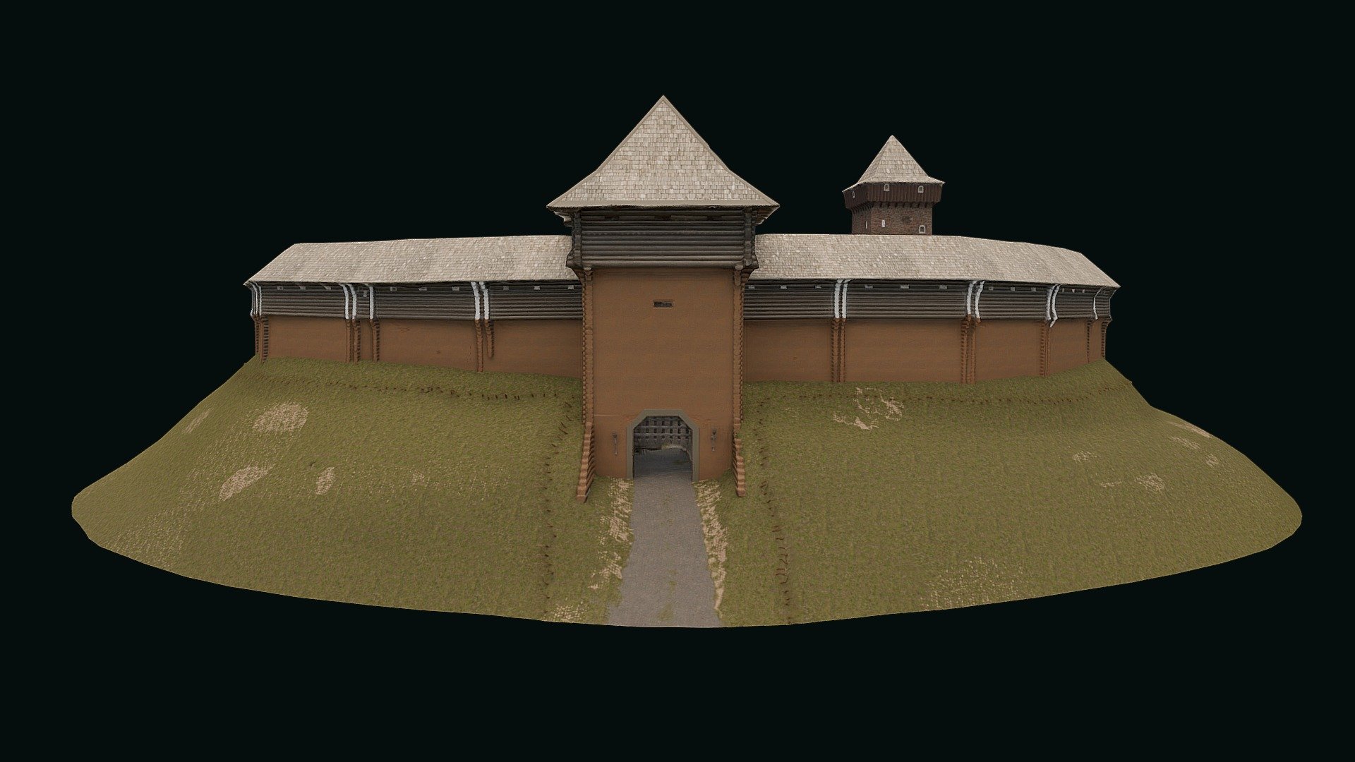 Drohiczyn Castle digital reconstruction. Simpl. - 3D model by Saulius ...