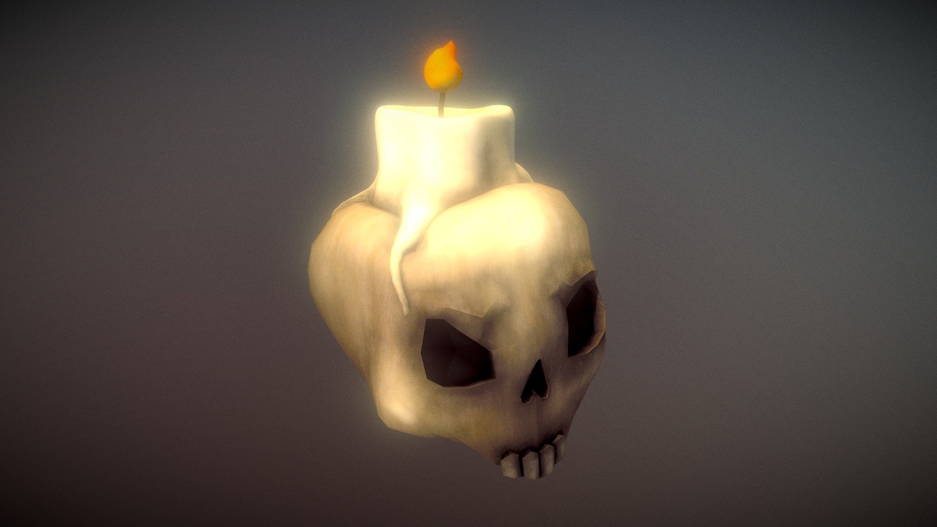 Skull Candle - Download Free 3D model by Reidicus [40a2f62] - Sketchfab