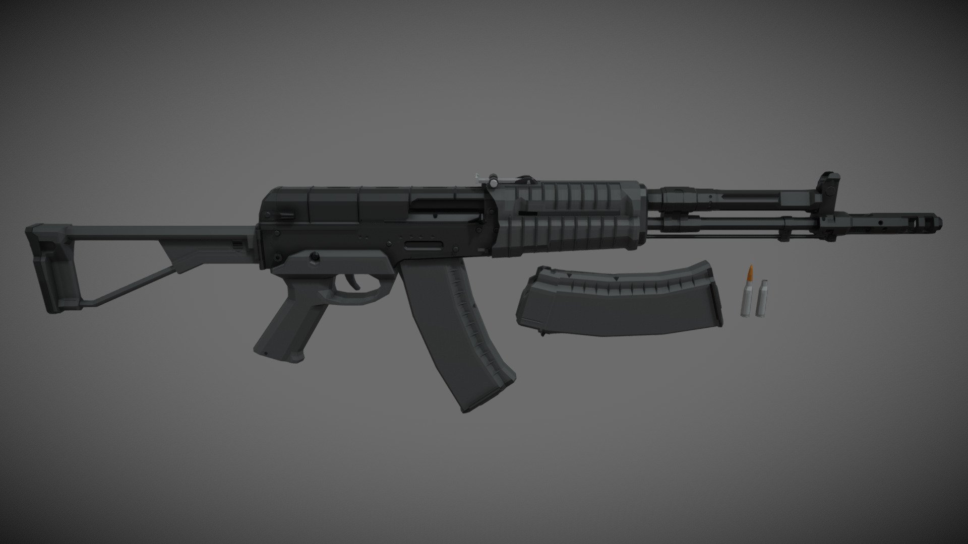 low-poly AEK-971 - Download Free 3D model by D_U (@DU1701) [40a3419 ...
