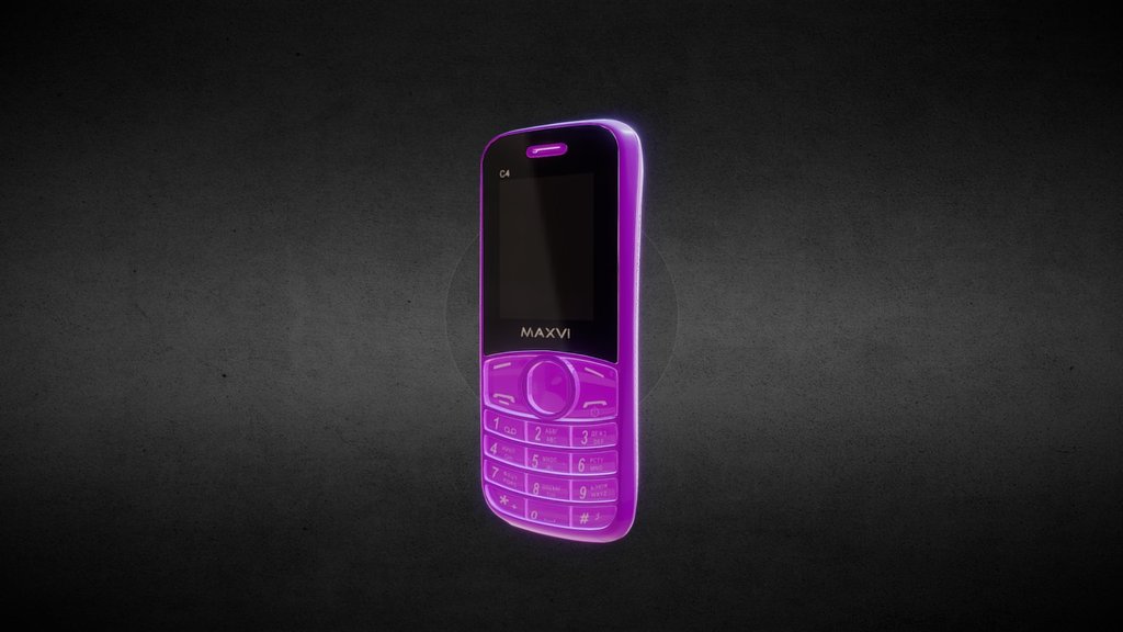 Maxvi phone C4 "Purple" - 3D model by xedvin [40a7b18] - Sketchfab
