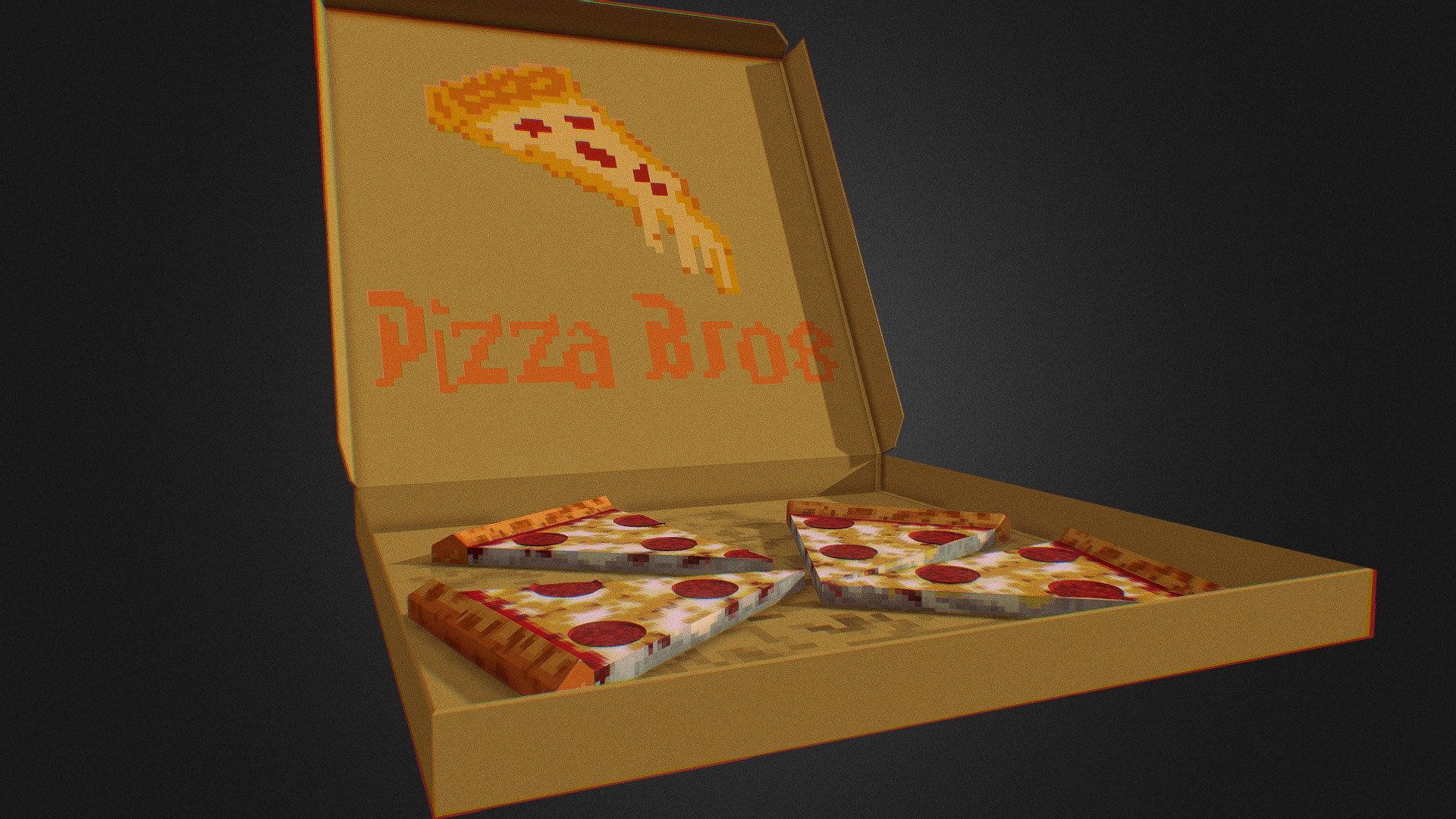 Week 4 - Retro Pizza - 3D model by Solarstar [40a96d4] - Sketchfab