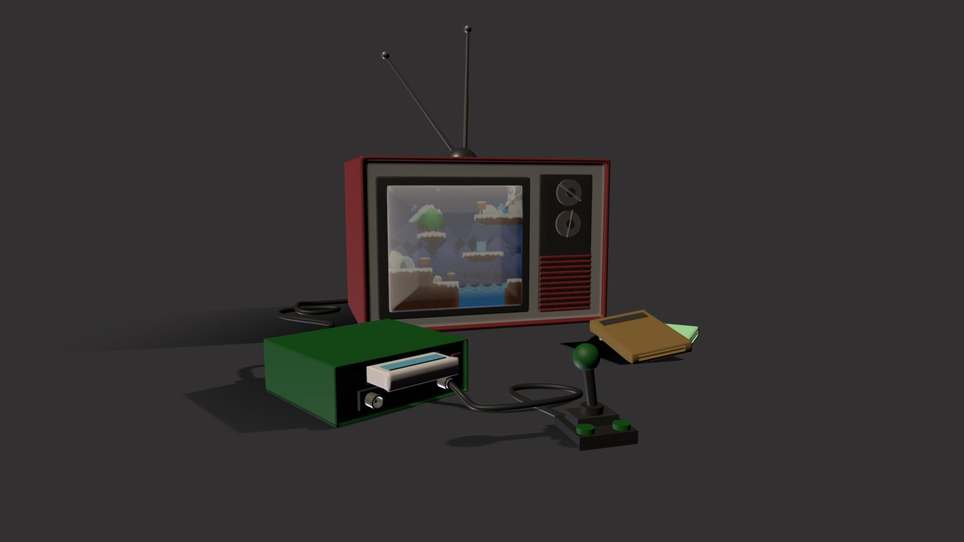 Retro TV and Video Game - 3D model by Bec (@rebecca.kerr) [40ab13c ...