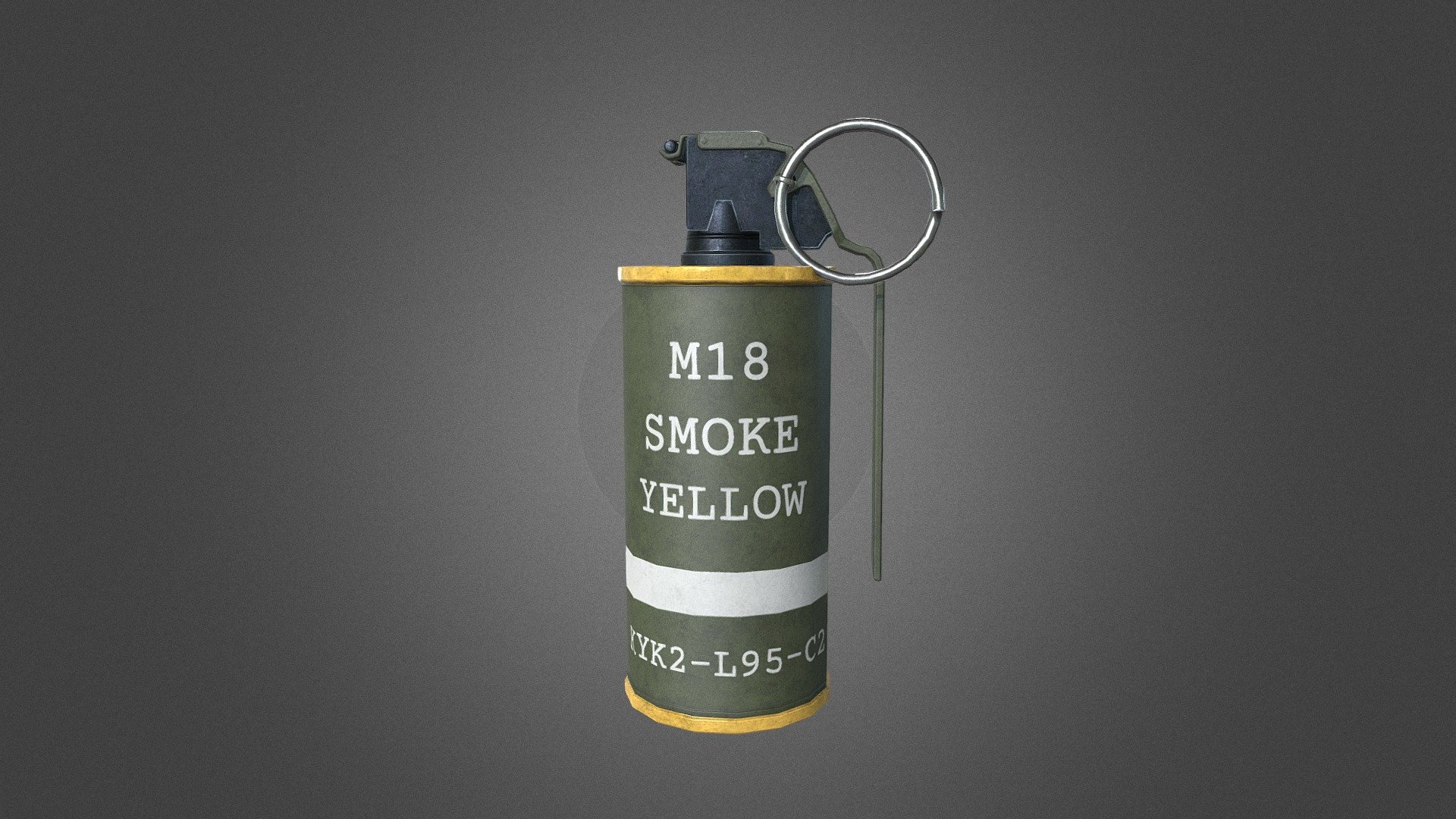 M18 Smoke (Yellow) - 3D model by JavaResistance [40ab975] - Sketchfab