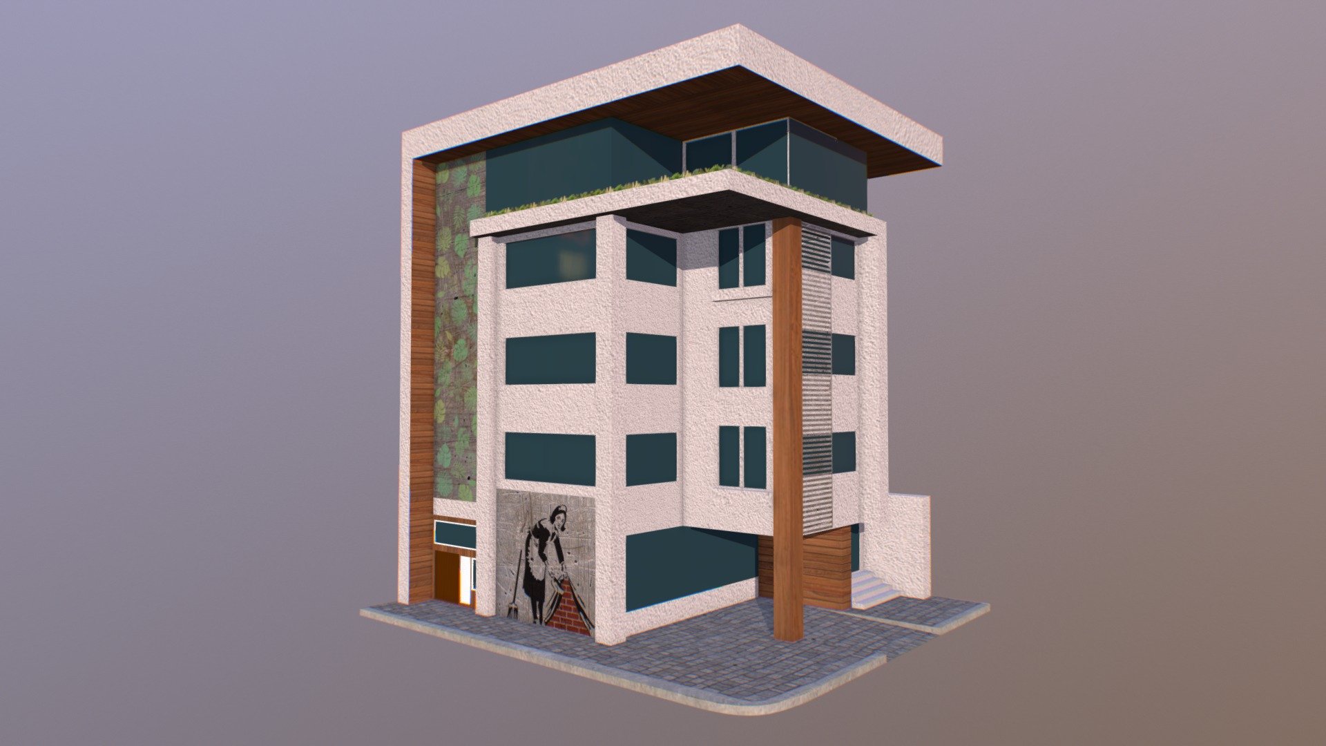 Basic Building - 3D model by Armando.Castillo [40ac617] - Sketchfab