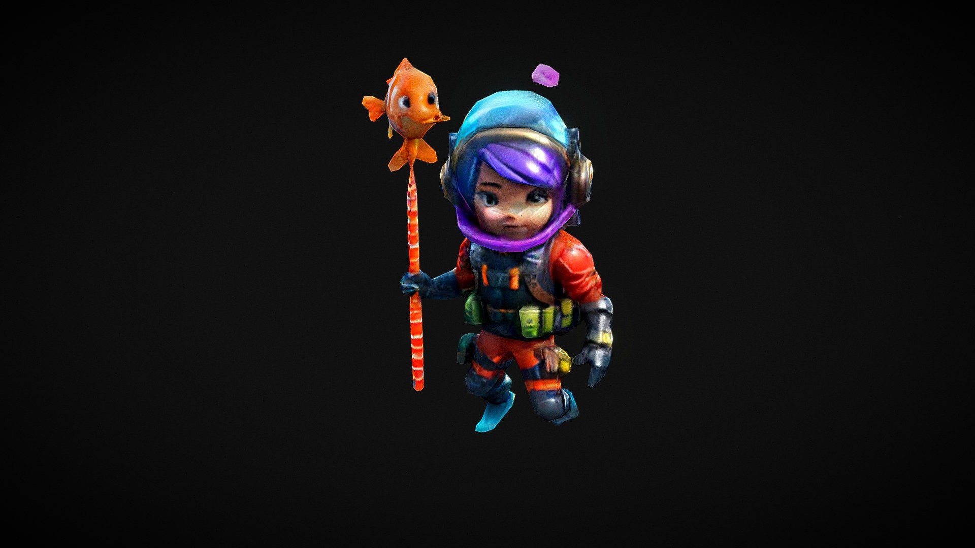 Squad (Mobile Game) - Female character with purp - Download Free 3D ...