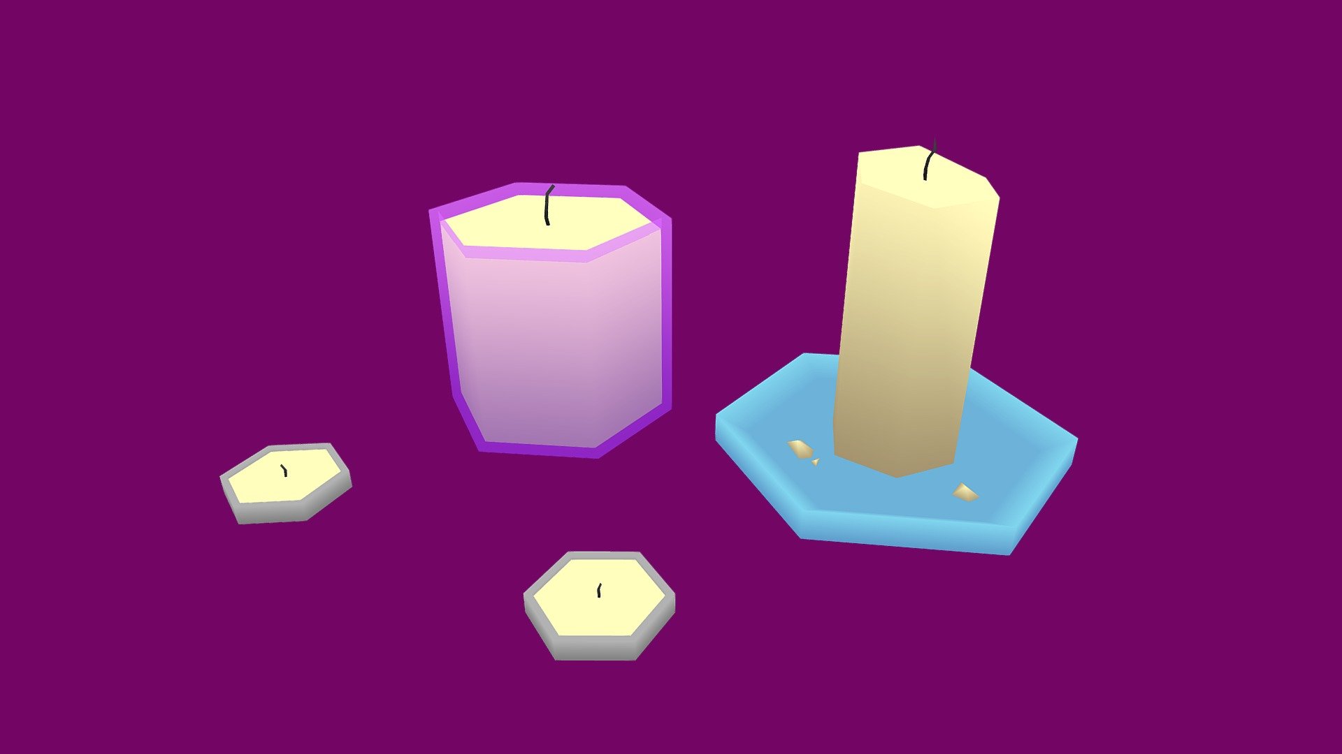 Candles I HouseholdPropsChallenge I Day n°27 - 3D model by Teiva Roche ...