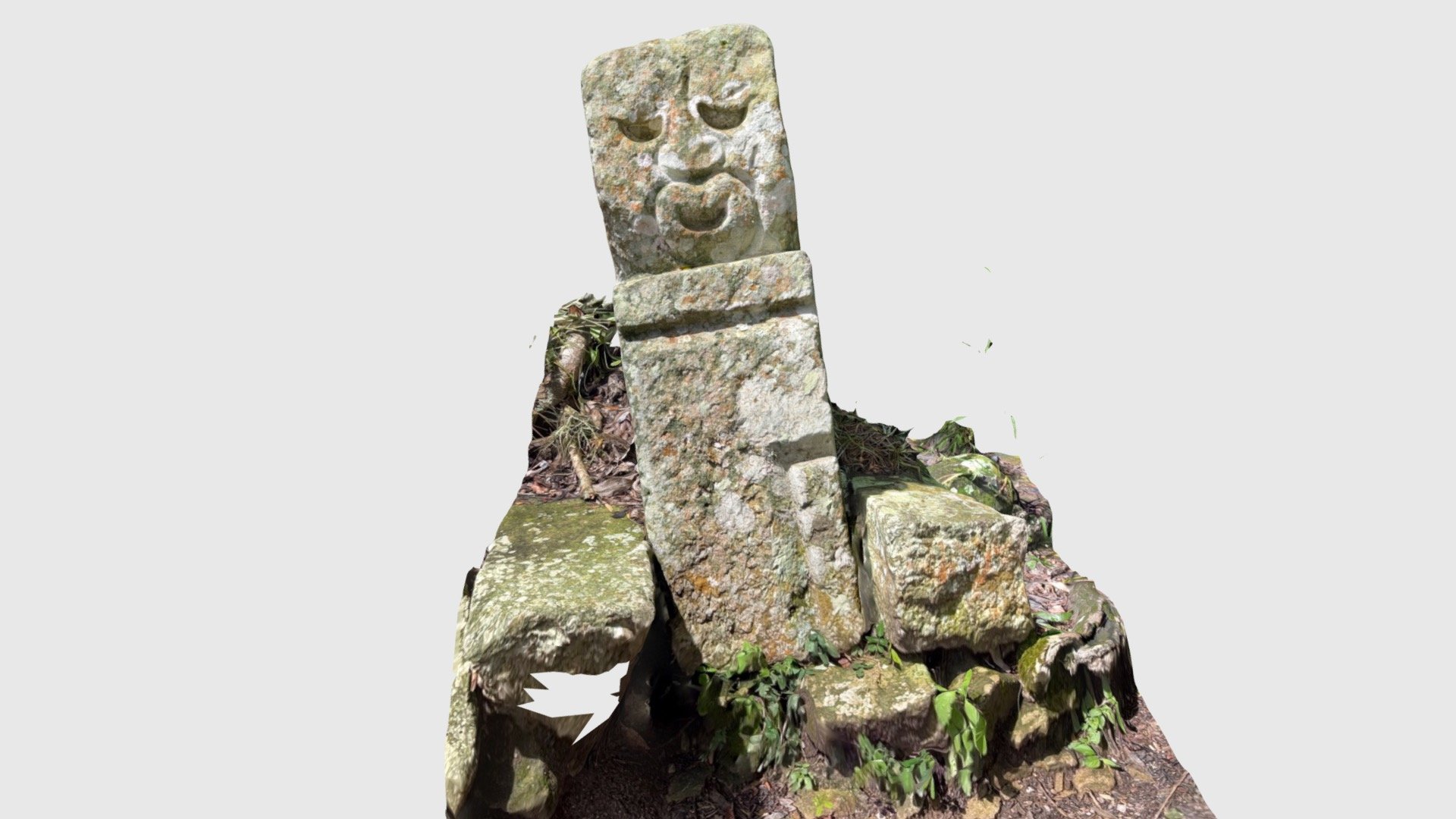 Anthropomorphic stone pillar, Copan - Download Free 3D model by ...