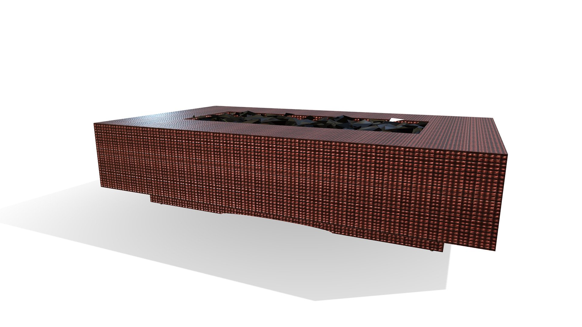 Cabo Rectangle Fire Table - Copper - 3D model by kirkfowler (@grafeety) [40b0921] - Sketchfab