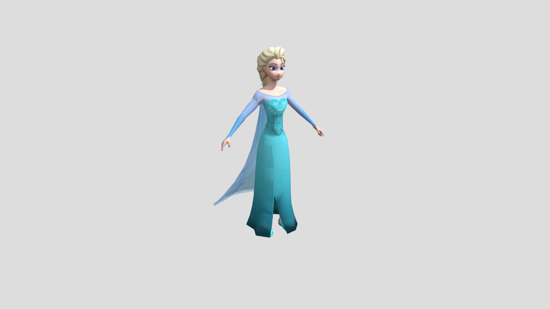 Elsa Frozen New Dress Retexture By Me - Download Free 3D model by ...